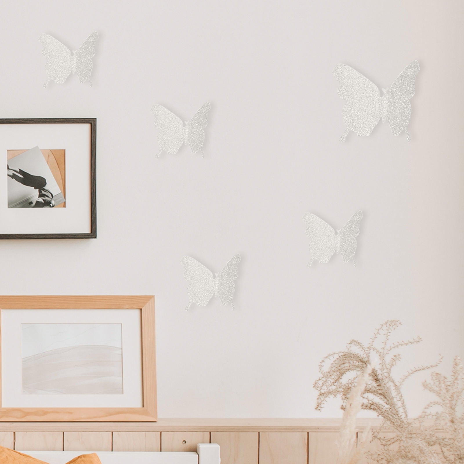 BRIGHTFUFU 48Pcs Colorful Wall Decals Butterfly Stickers Removable PVC ...