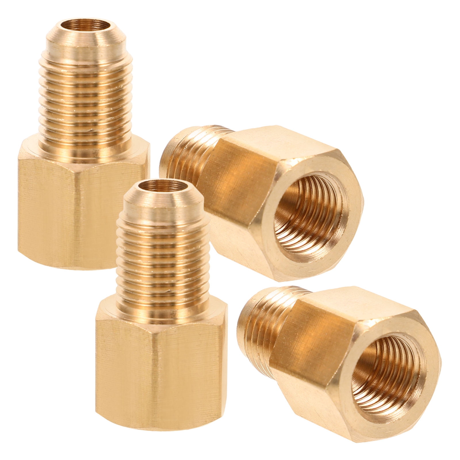 BRIGHTFUFU 4Pcs Air Conditioning Adapter Kit in Golden for Vacuum Pumps ...