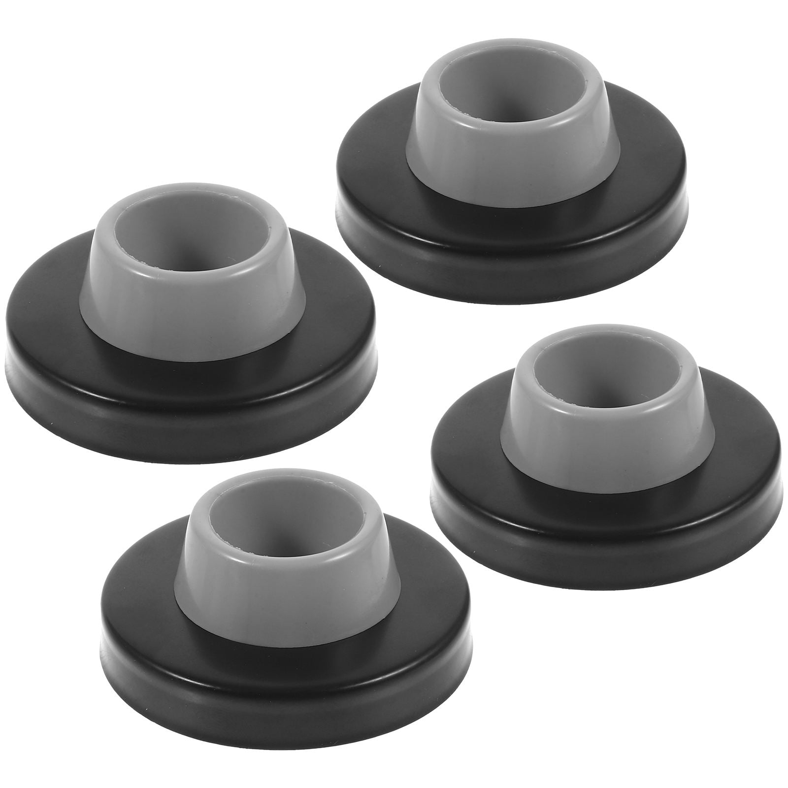 TABLZONE Black Door Bumper Stainless Steel Rubber Wall Protection 4Pcs ...