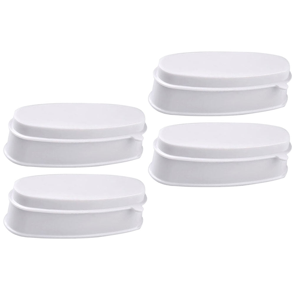 BRIGHTFUFU 4Pcs White Plastic Square Nail Tips Storage Box for ...