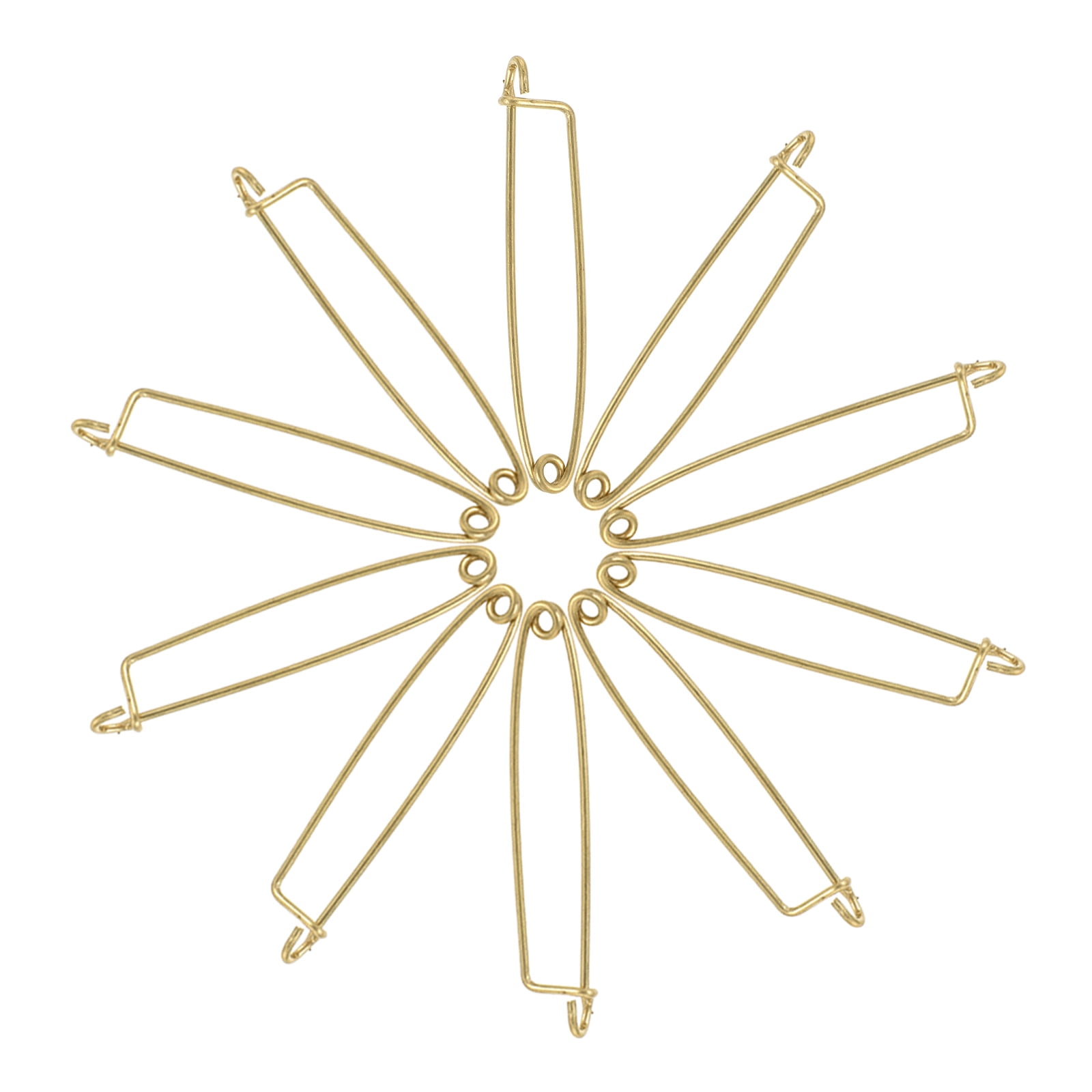 BRIGHTFUFU 50Set P-Shaped Pin for Badges and Lapel Pins Golden Color ...