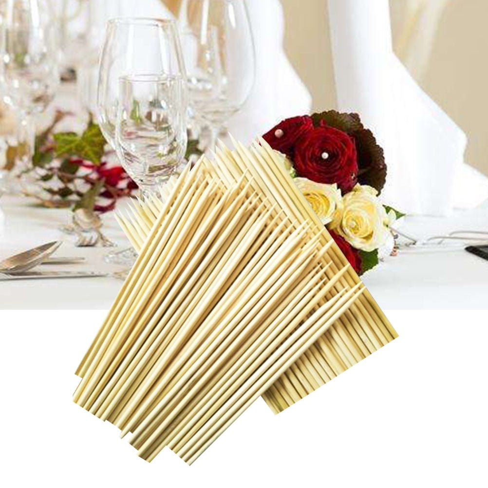 BRIGHTFUFU 54Pcs Bamboo Paddle Pick Skewers for Food Serving Khaki 11 ...