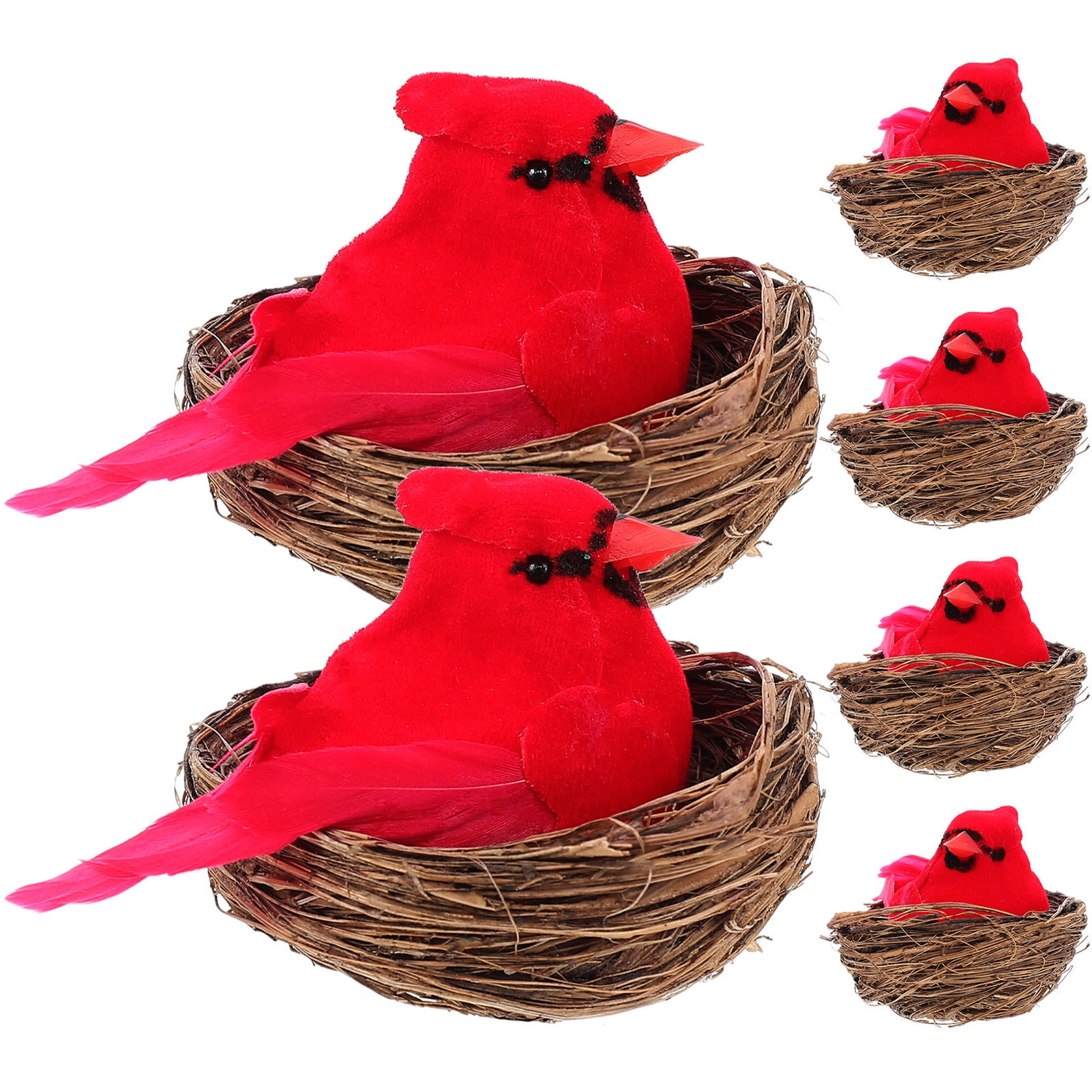 BRIGHTFUFU 54Set Bird Figurines Realistic Artificial Birds Models with ...