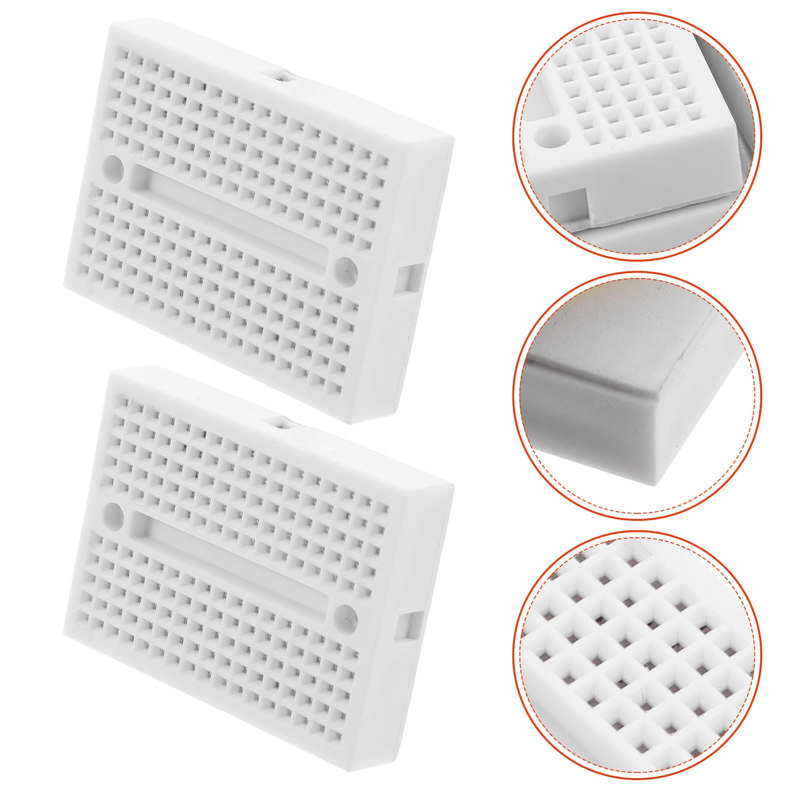 BRIGHTFUFU 5Pcs White Small Breadboard Kit with Unique Hole Design for ...