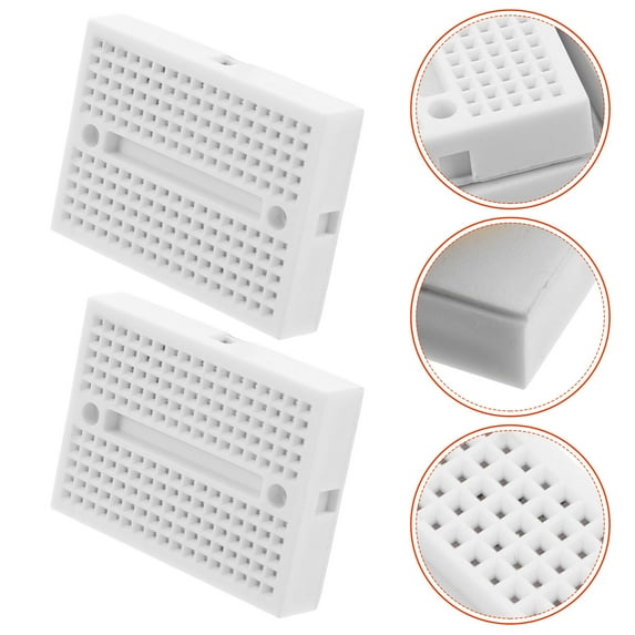 BRIGHTFUFU 5Pcs White Small Breadboard Kit with Unique Hole Design for ...