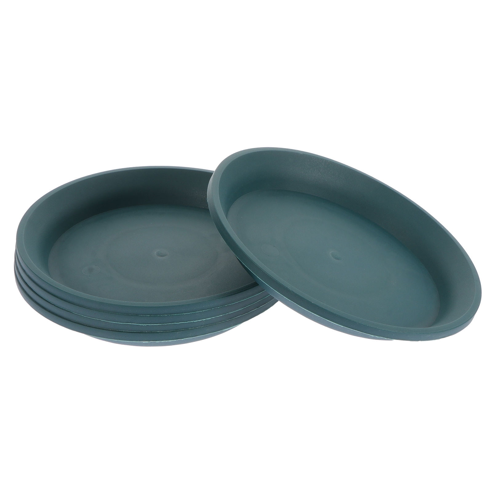 BRIGHTFUFU 5Pcs Reusable Green Plastic Plant Pot Water Trays with Leak ...