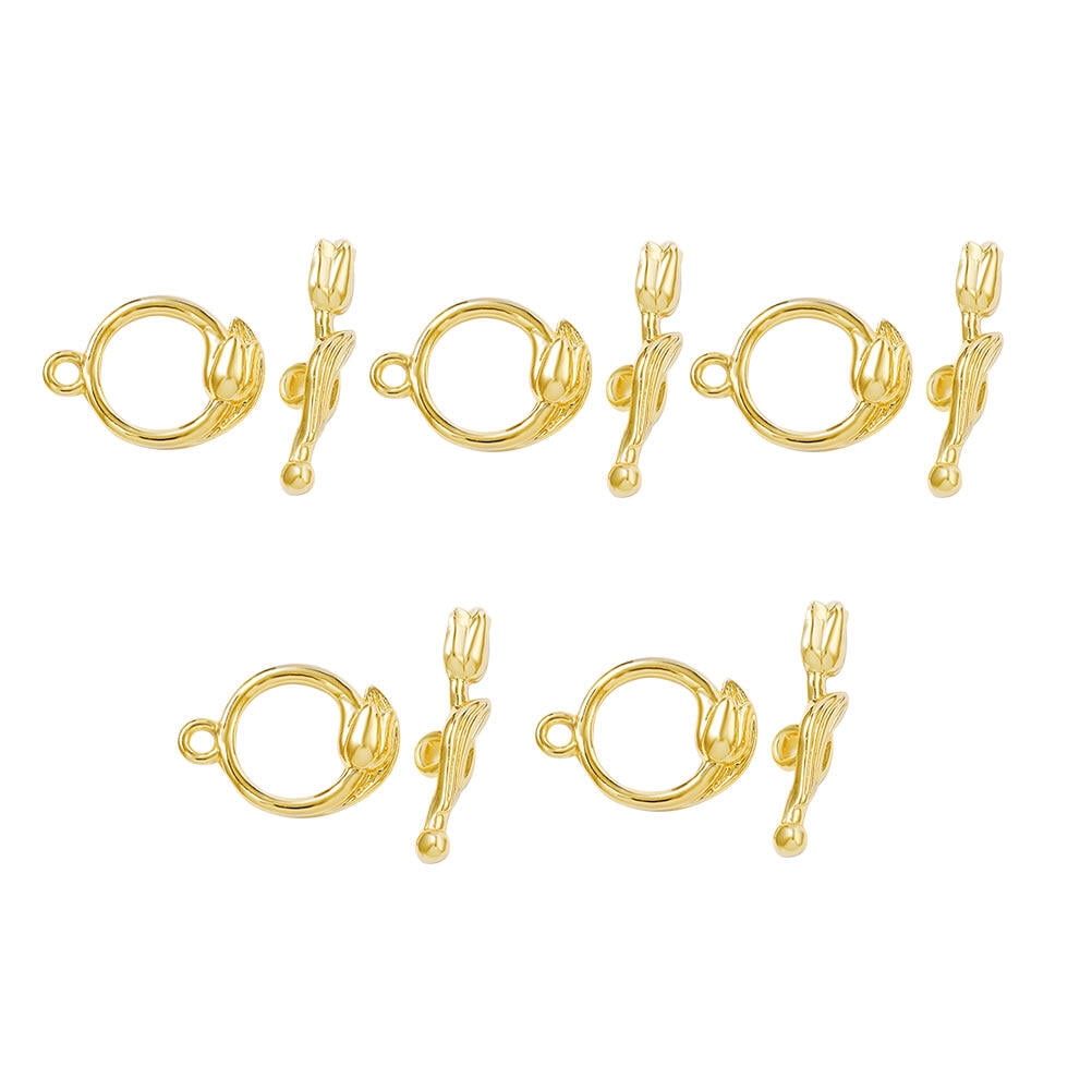 BRIGHTFUFU 5Sets Metal DIY Ot Clasp with T-Bar Toggle for Handmade ...