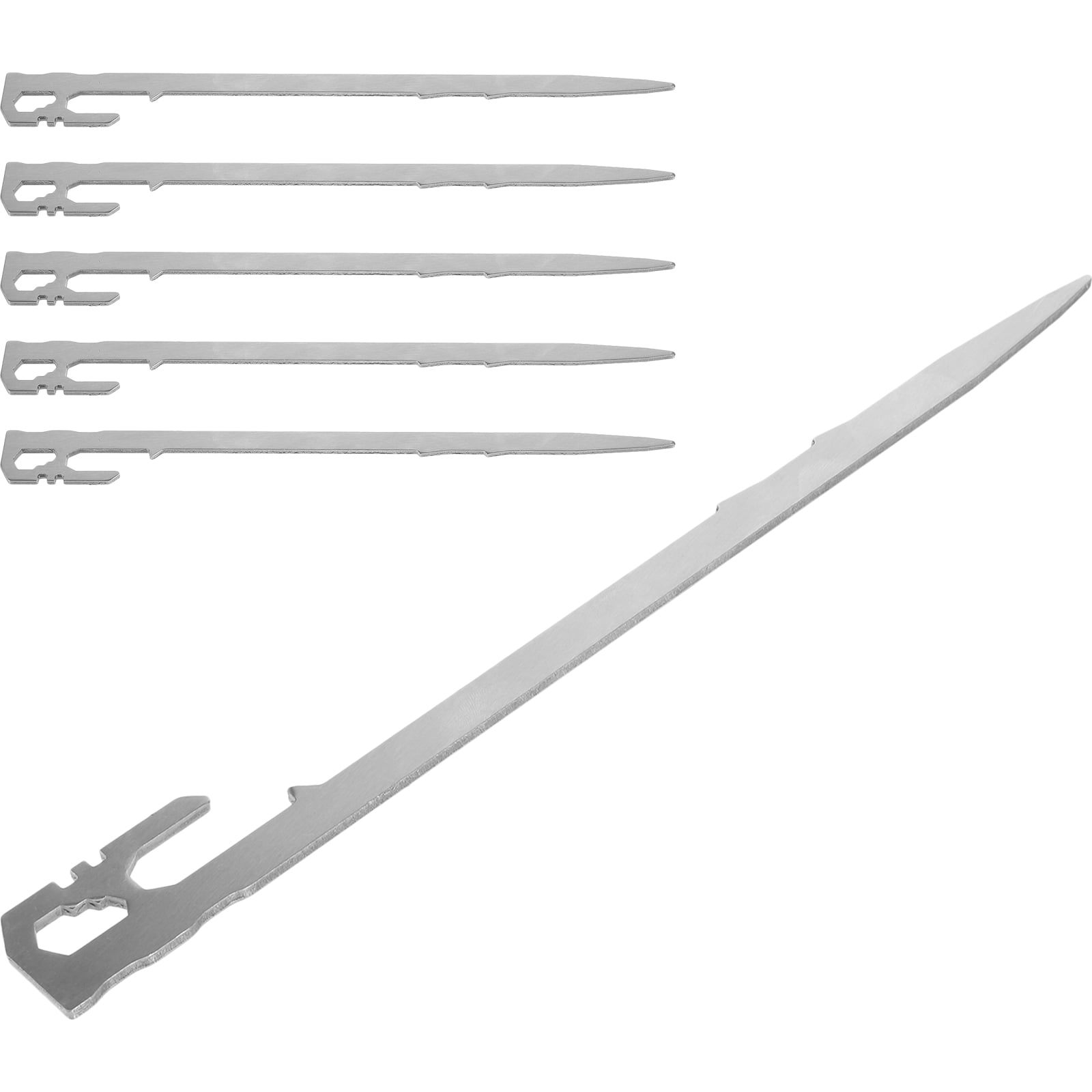 BRIGHTFUFU 6Pack Tent Ground Pegs Silver for Wind Resistance in Outdoor ...