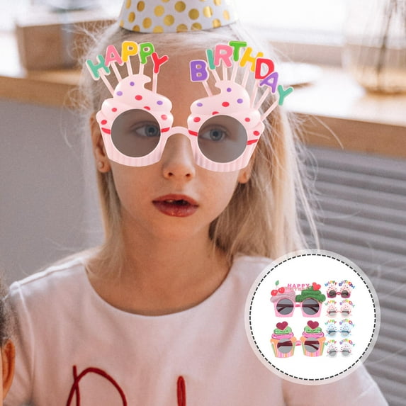 BRIGHTFUFU 6pcs Party Favor Sunglasses Rose Gold Plastic Funny Shape ...