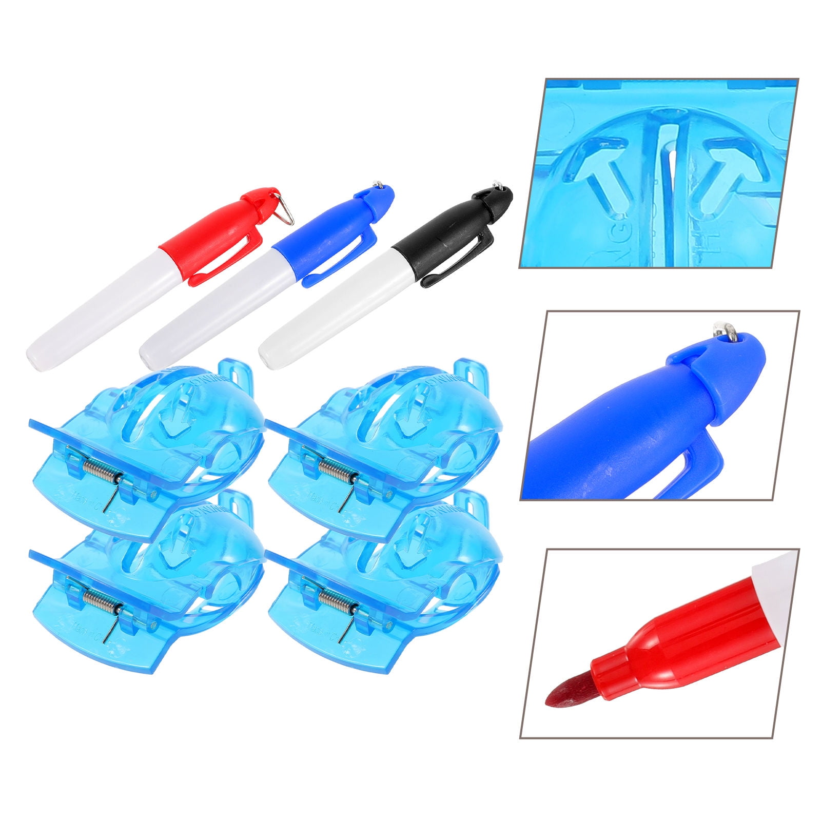 BRIGHTFUFU 7Pcs Abs Blue Golf Accessory Set Including Ball Marker and ...