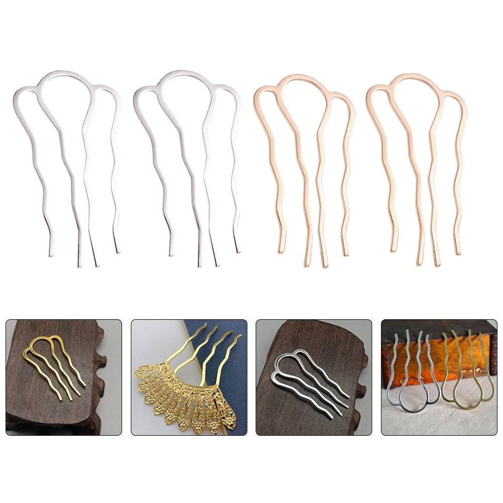 BRIGHTFUFU 8Pcs DIY Hair Comb and Hairpin Set Assorted Color for Han ...
