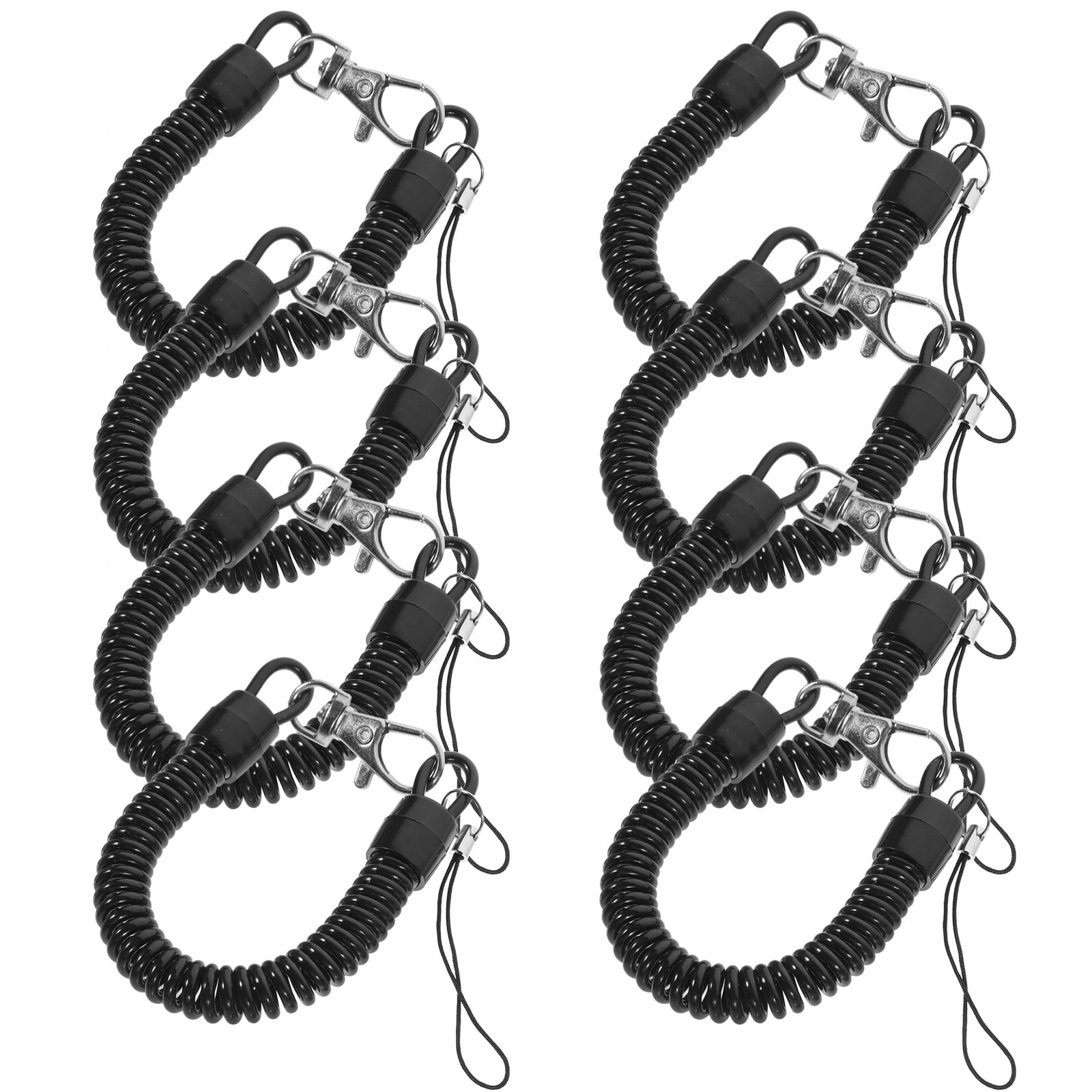 BRIGHTFUFU 8pcs PVC Retractable Spring Coil Keychains for Phone and ...