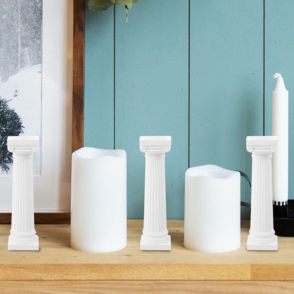 BRIGHTFUFU 8Pcs White Roman Column Cake Pillars for Wedding Cake ...