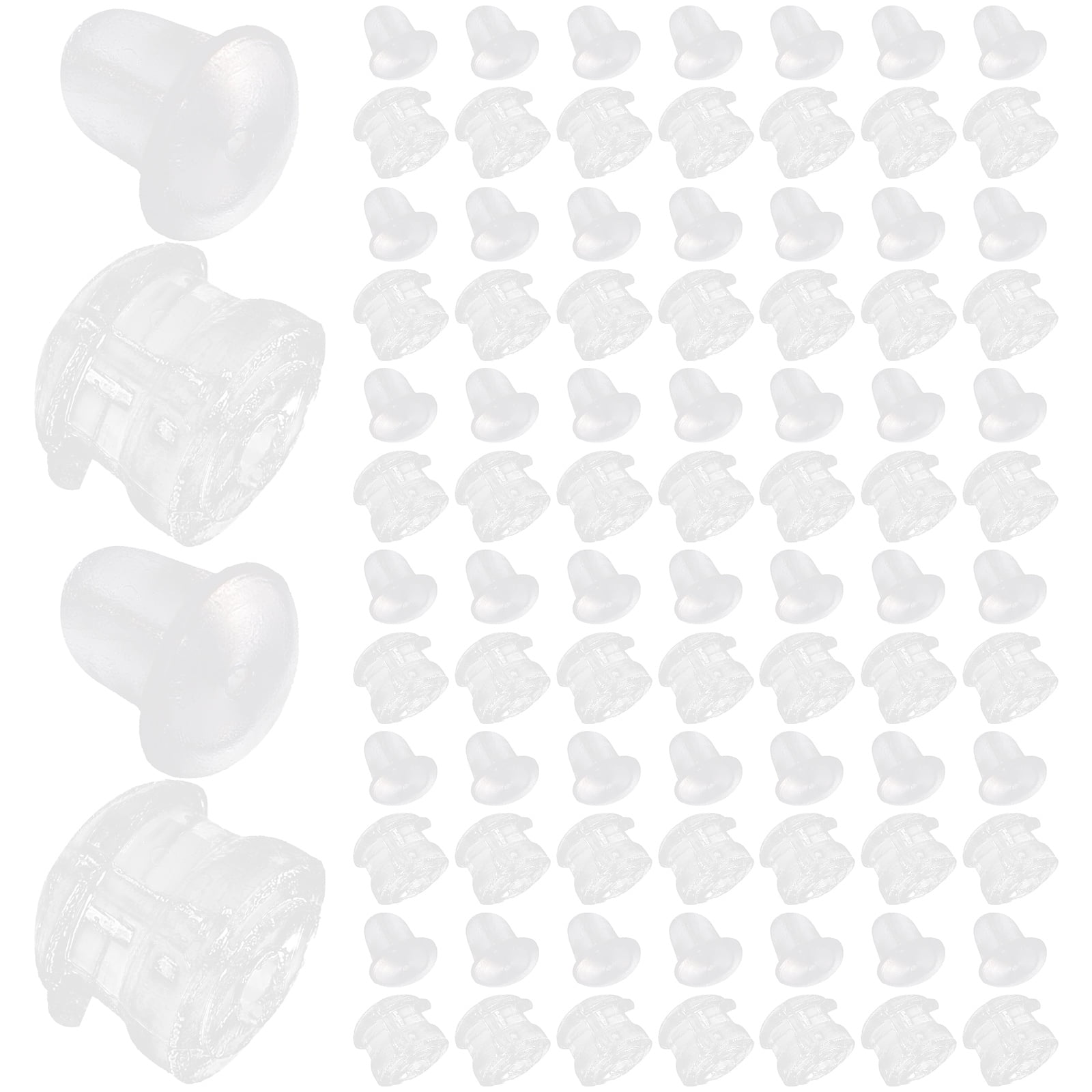 BRIGHTFUFU 95Pcs Secure Earring Stopper Silicone Round for Jewelry ...