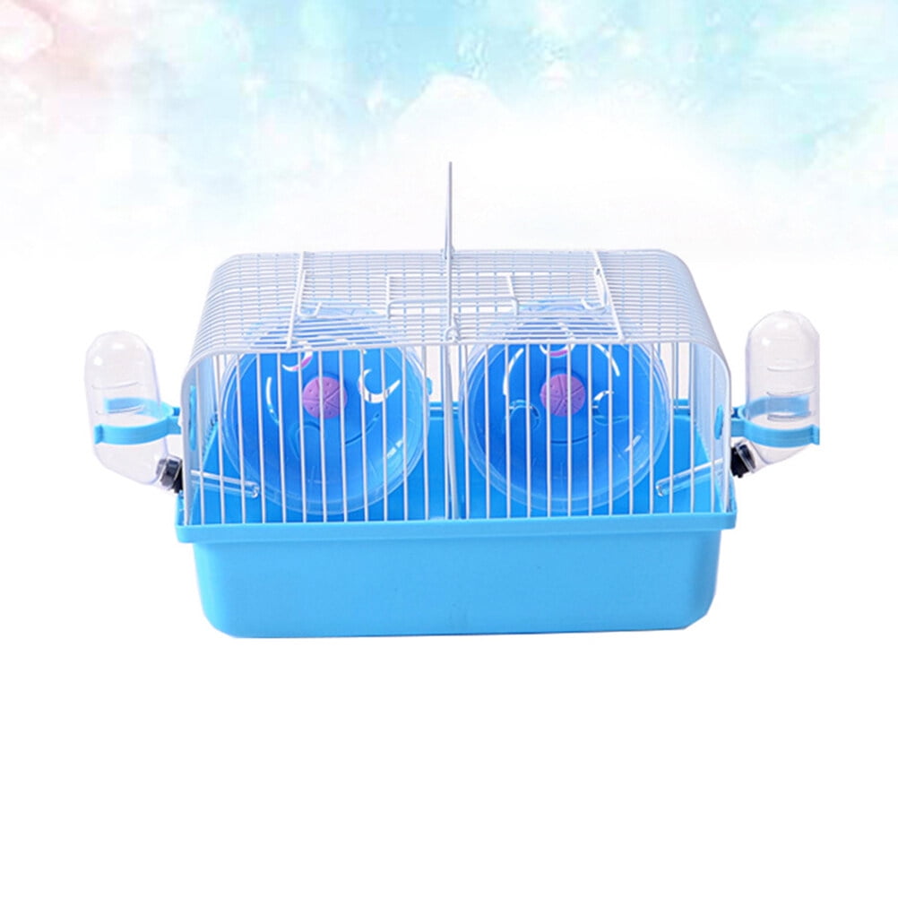 BRIGHTFUFU Blue Hamster Cage Pet House Safe Wear Resistant Multi ...