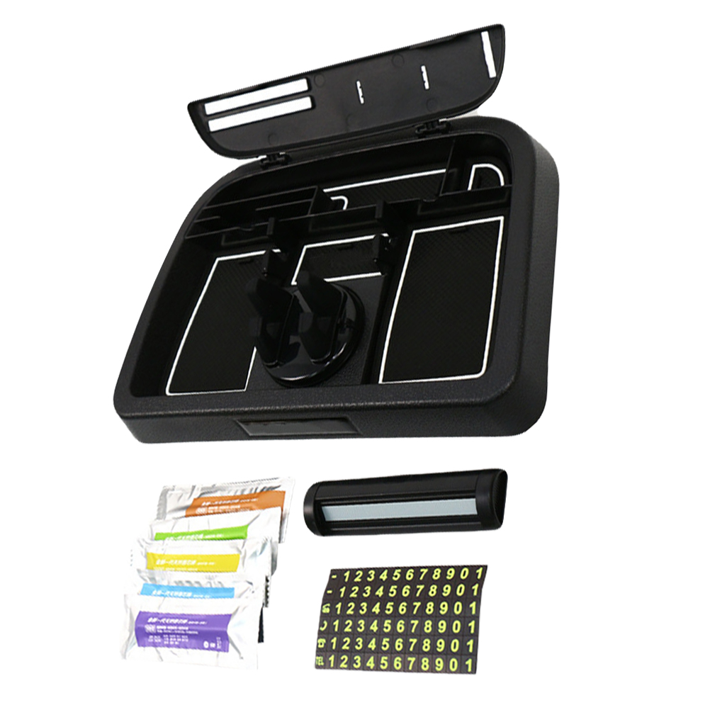 BRIGHTFUFU Car Dashboard Organizer Tray Black ABS Material Auto ...