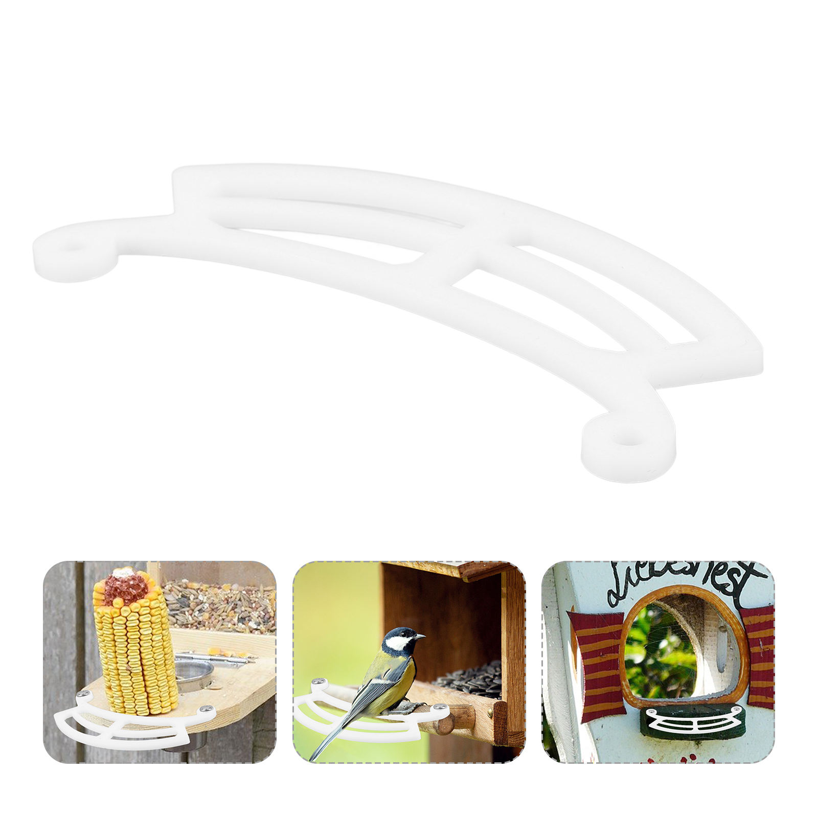 BRIGHTFUFU Durable Bird Feeder Accessory White Plastic Versatile for ...
