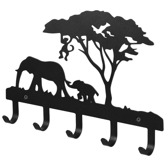 BRIGHTFUFU Sturdy Black Iron Decorative Hook for Home Hats Clothes ...