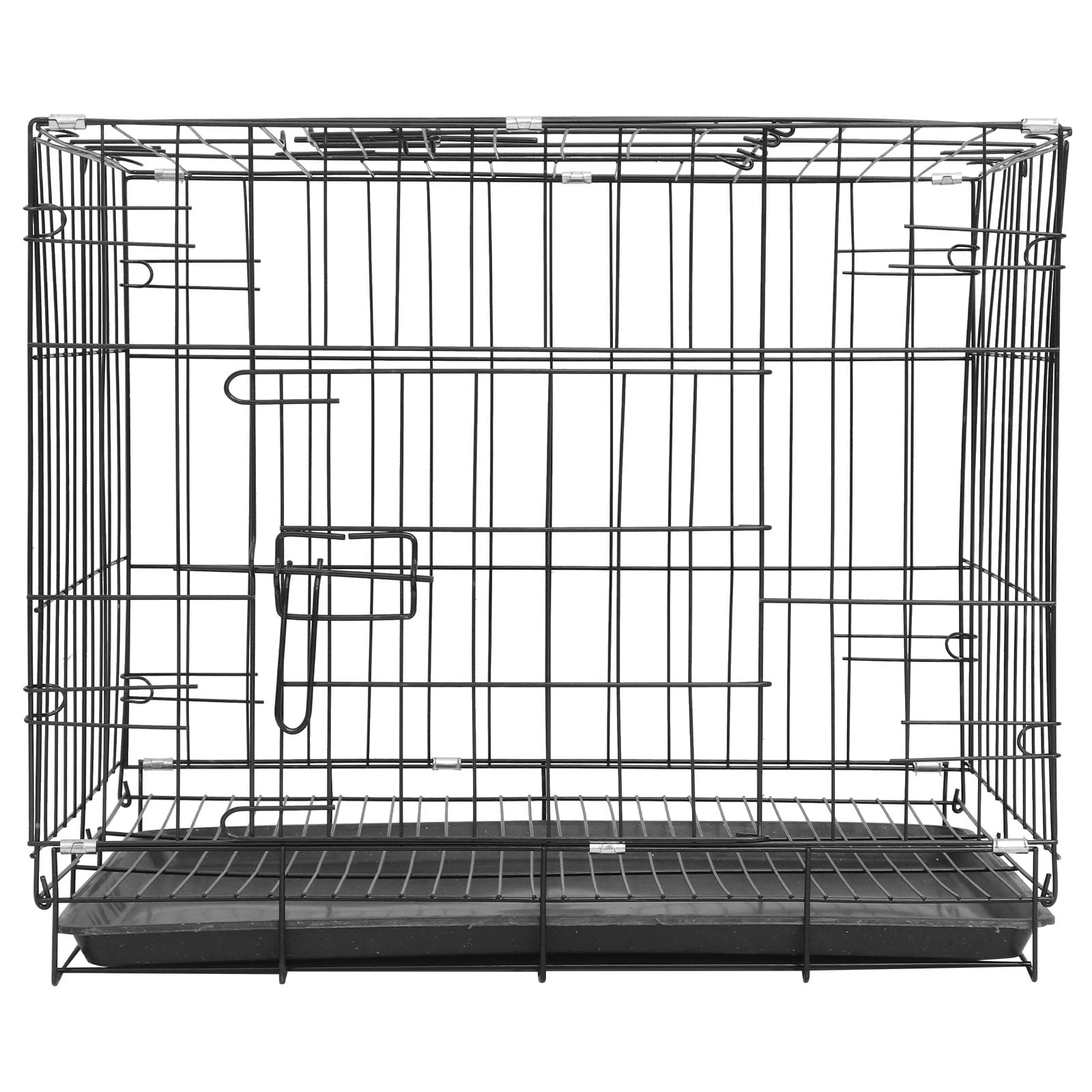 BRIGHTFUFU Portable Dog Cage Indoor Black 1Pcs - Walmart.com