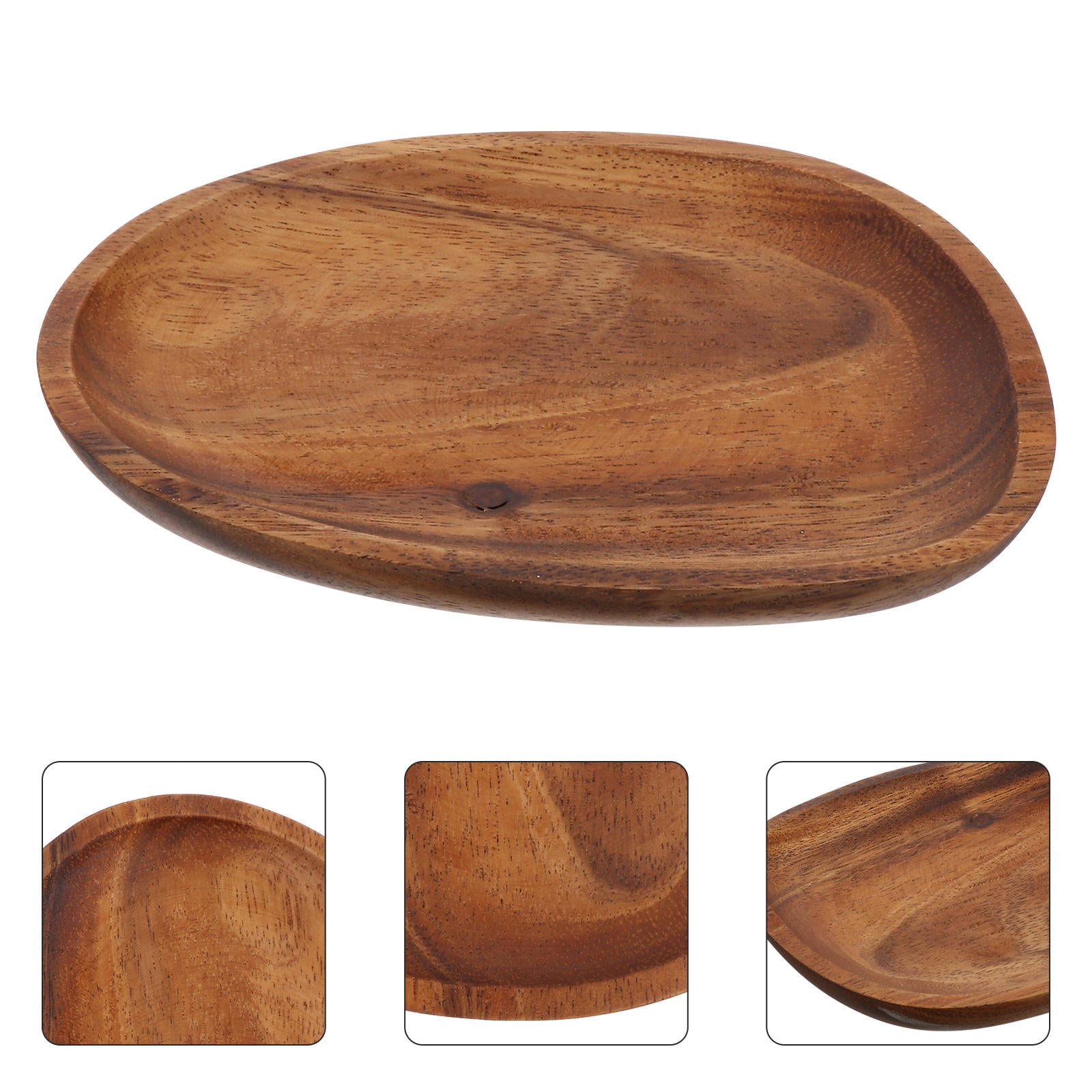BRIGHTFUFU Brown Refreshments Serving Plate Creative Snack Dish ...