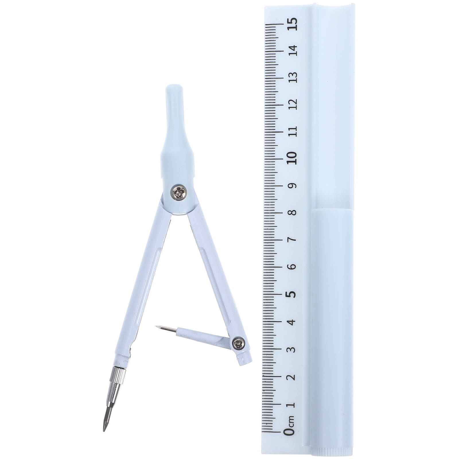 BRIGHTFUFU Compass Tool with Pen, Ruler, and Plastic Metal Design for ...