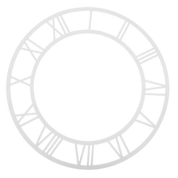 BRIGHTFUFU DIY Roman Numeral Clock Dial Silver Acrylic Modern Style ...