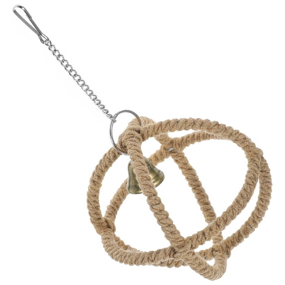 BRIGHTFUFU Decorative Light Brown Bird Perch for Parrot Hanging ...