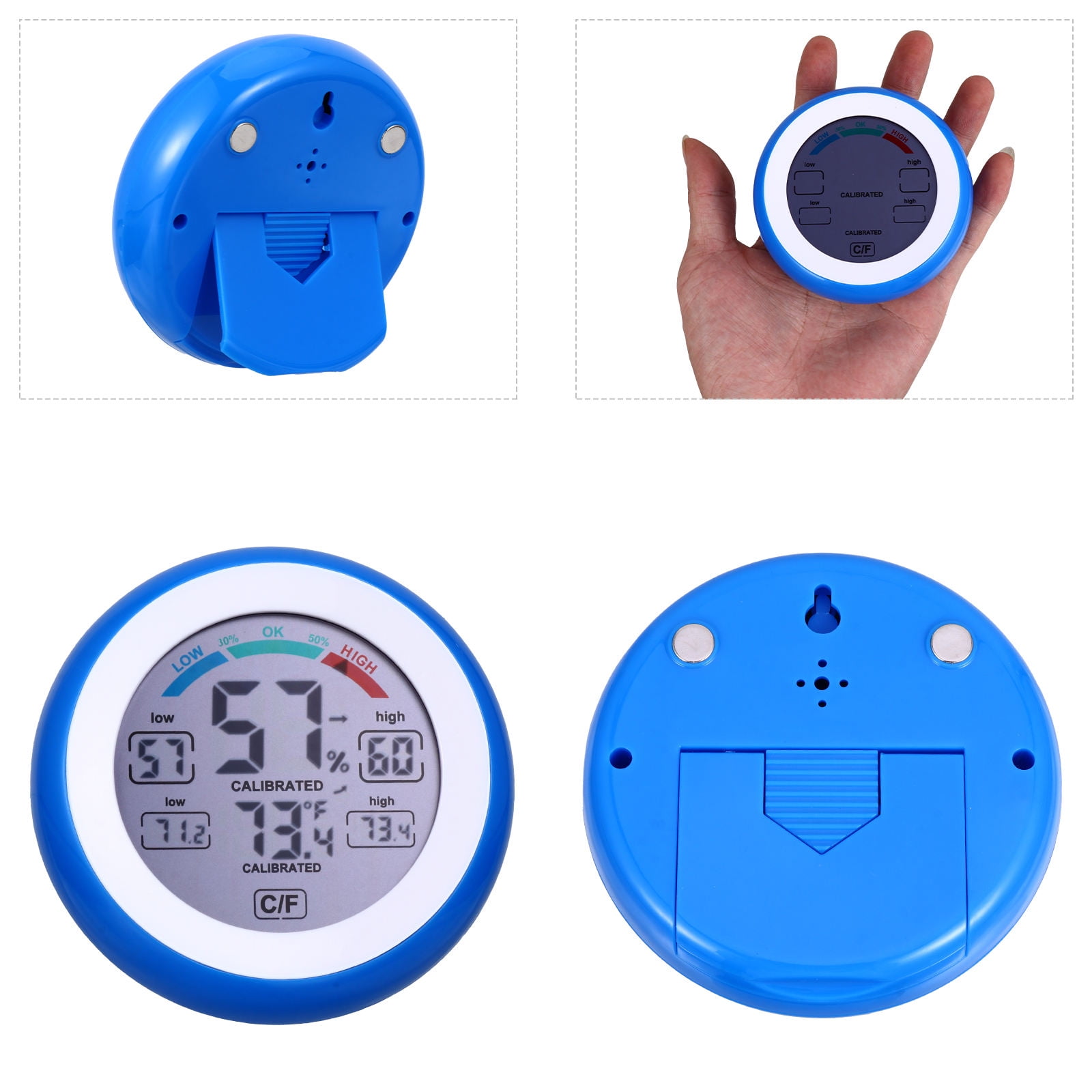 BRIGHTFUFU Digital Hygrometer Temperature Measuring Instrument Plastic ...