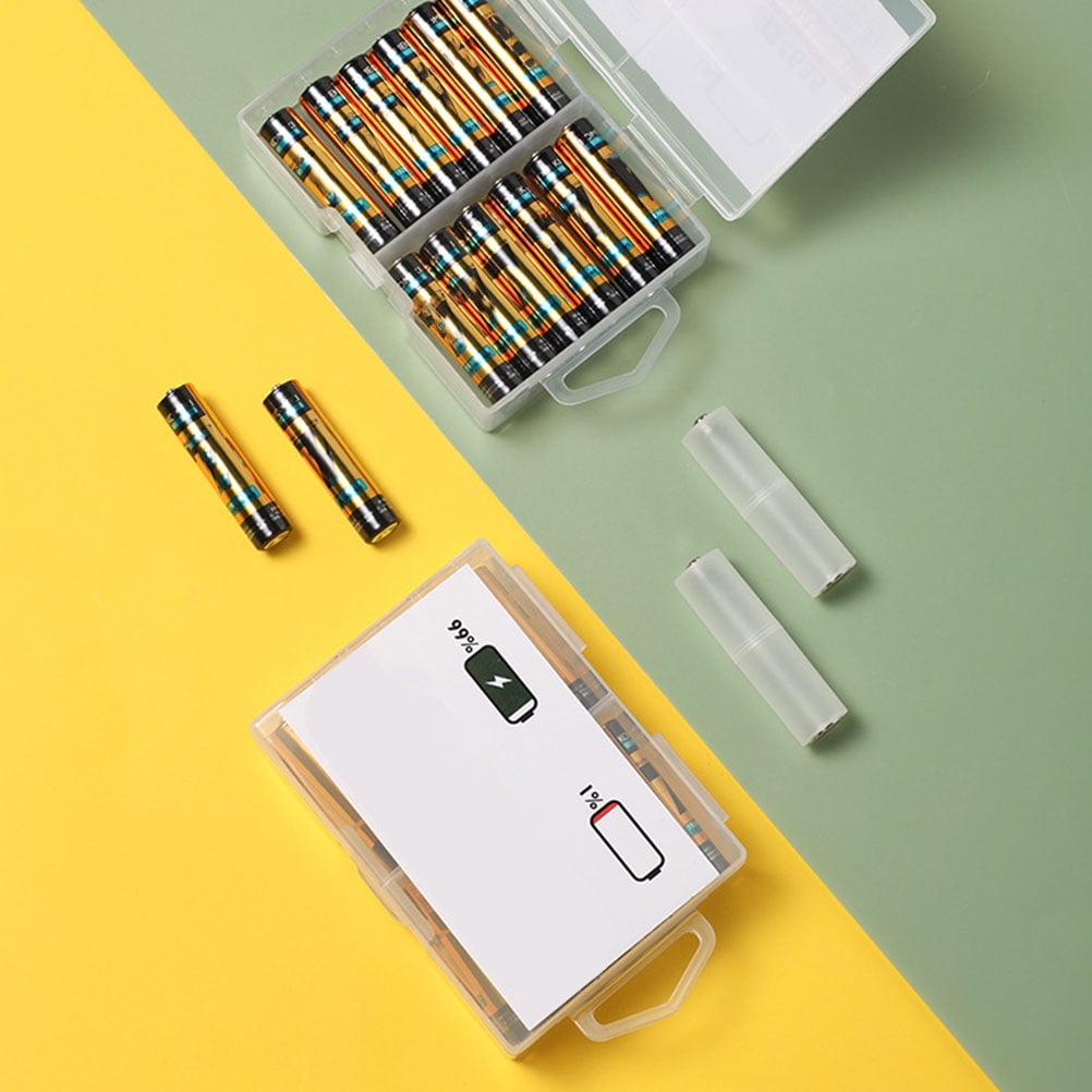 BRIGHTFUFU 8Pcs Battery Storage Accessories White PP Battery Carrying ...