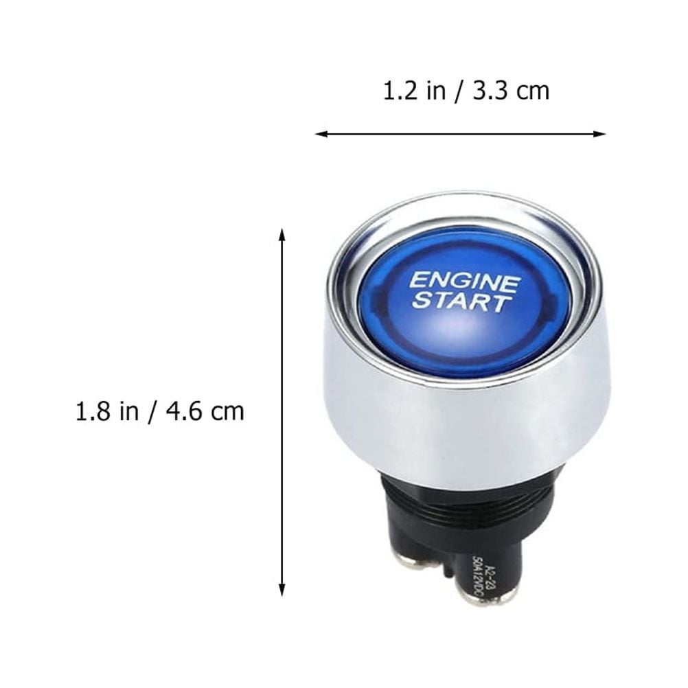 BRIGHTFUFU Car Button with LED Light, Ignition Switch Made of ABS and ...