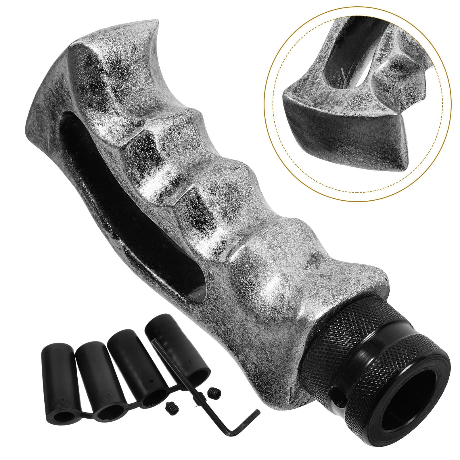 BRIGHTFUFU Dark Grey Resin Car Shift Knob Comfortable Grip Manual Gear ...