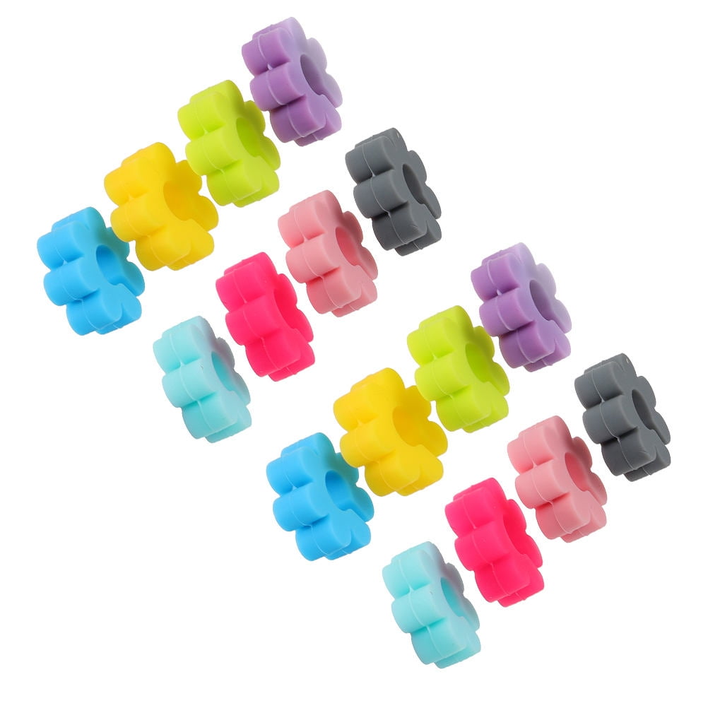 BRIGHTFUFU Flower Shape Cup Identifiers 16Pcs For Marking Drinks At ...