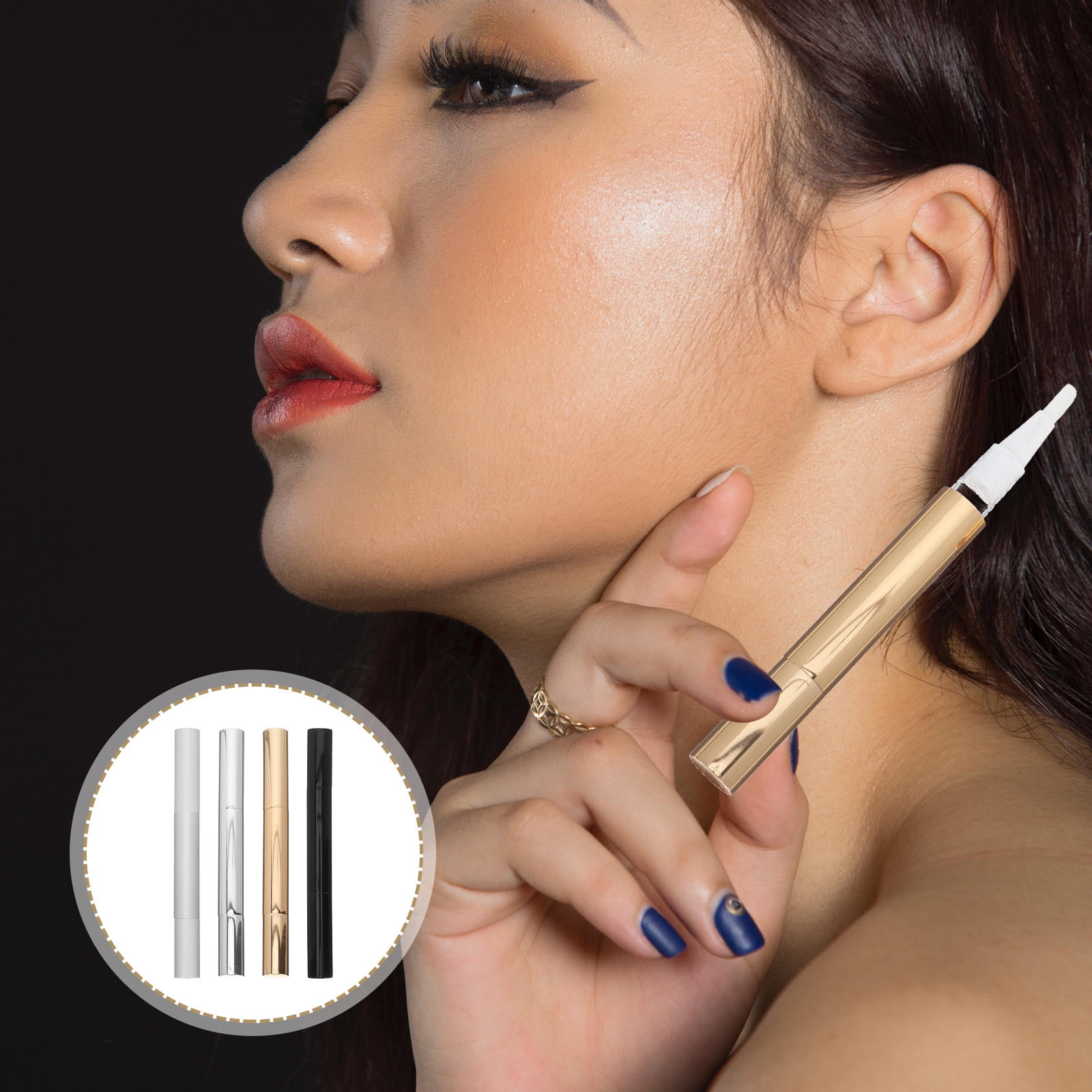 BRIGHTFUFU Golden Eye Lash Container for Cosmetic Users - Walmart.com