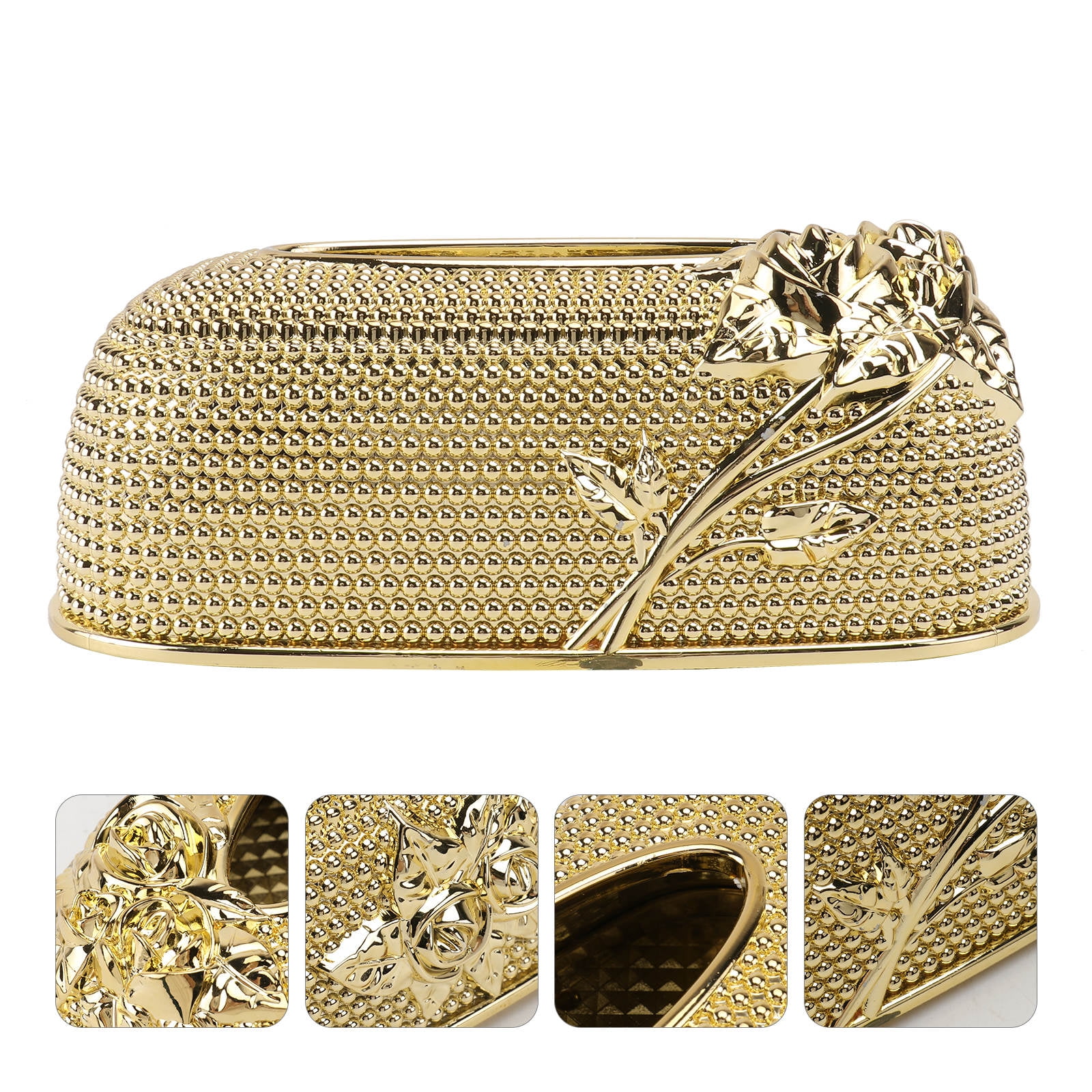 BRIGHTFUFU Golden Tissue Box 1Pack for Household Item Decorative ...