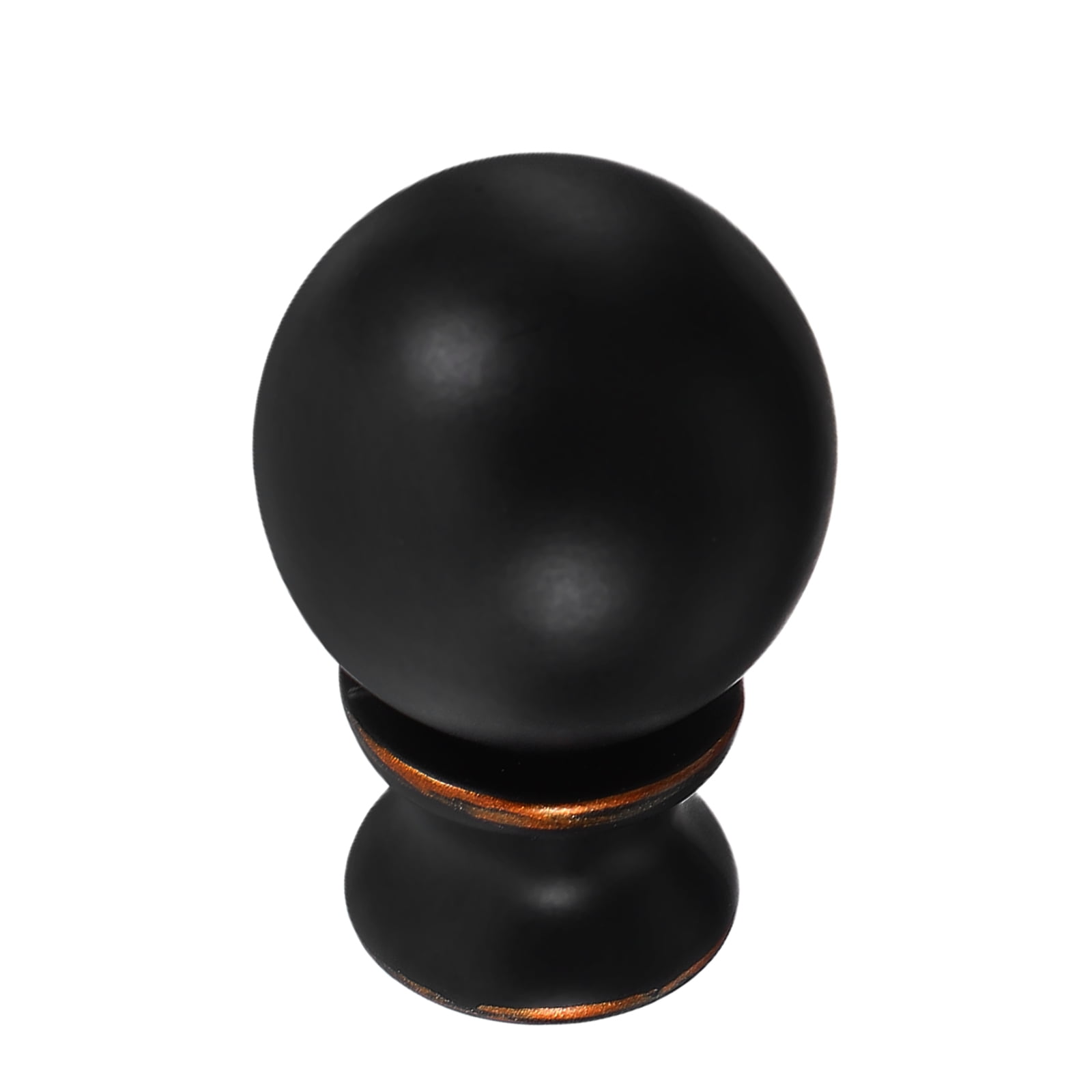 BRIGHTFUFU Lamp Toppers Screw On Lamp Finial Black Zinc Alloy 1Set For ...