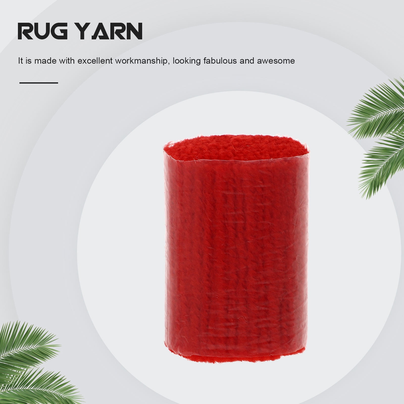 BRIGHTFUFU Latch Hook Yarn for Rug Tufting Red Acrylic Fiber Diy Crafts ...