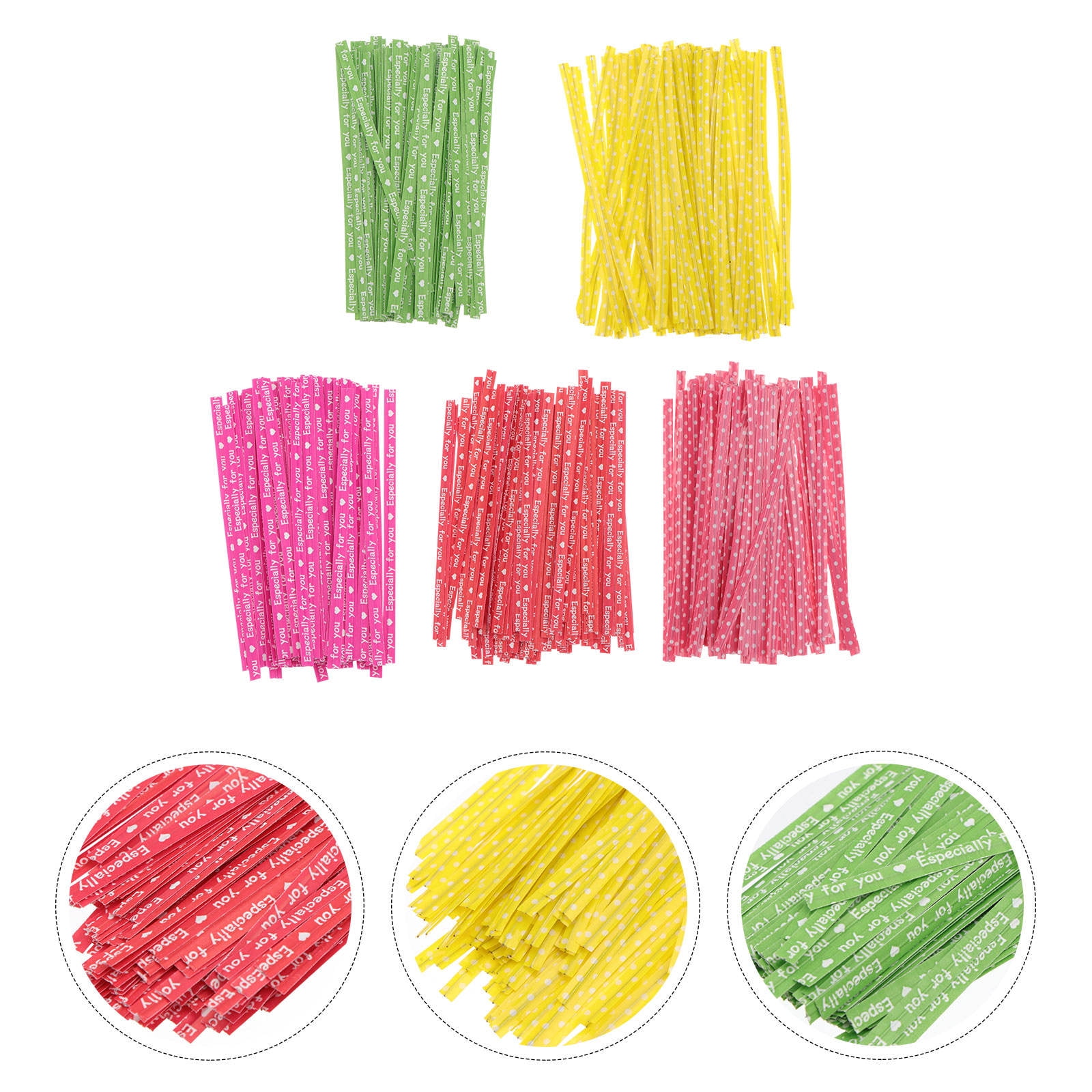 BRIGHTFUFU Lollipop Tie Wire Assorted Color 9x0.4In Treat Bag Ties for ...