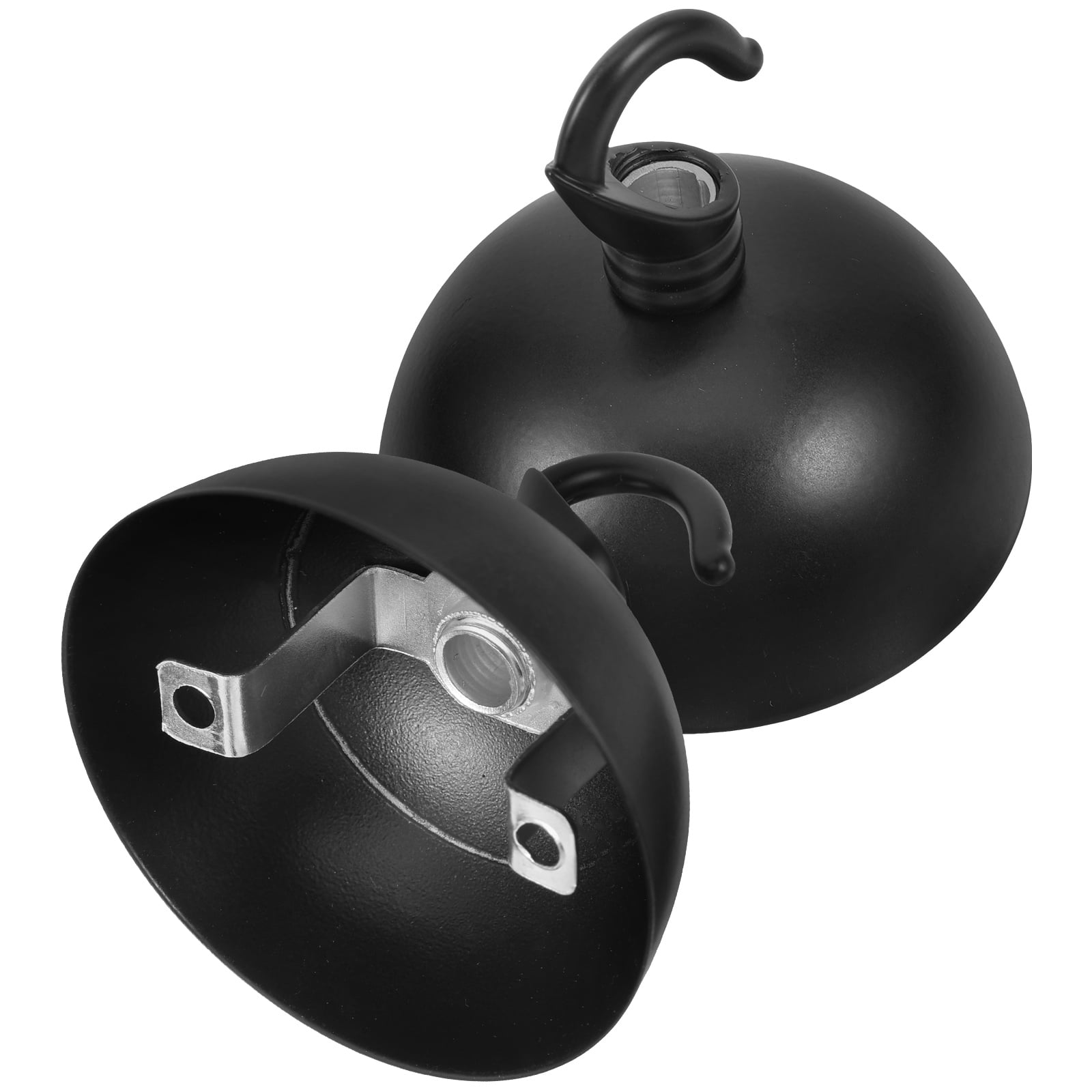 BRIGHTFUFU Metal Ceiling Light Canopy Plate 2Pcs Half Circle Shape ...