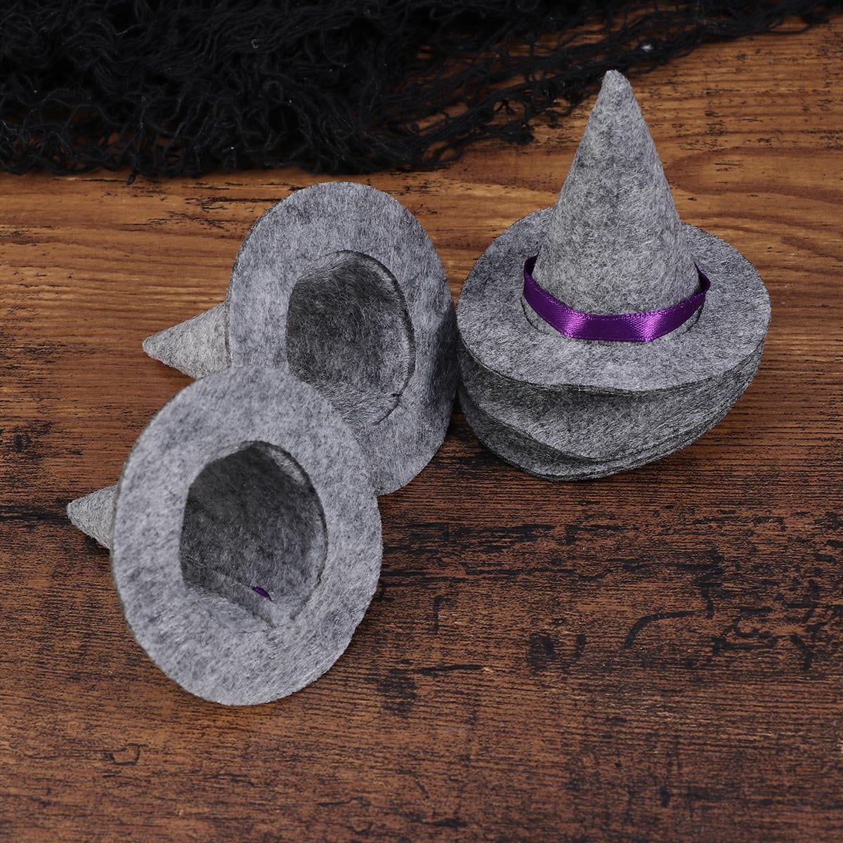 BRIGHTFUFU Miniatures for Crafts 6Pcs Mini Felt Hats for Wine Bottle ...