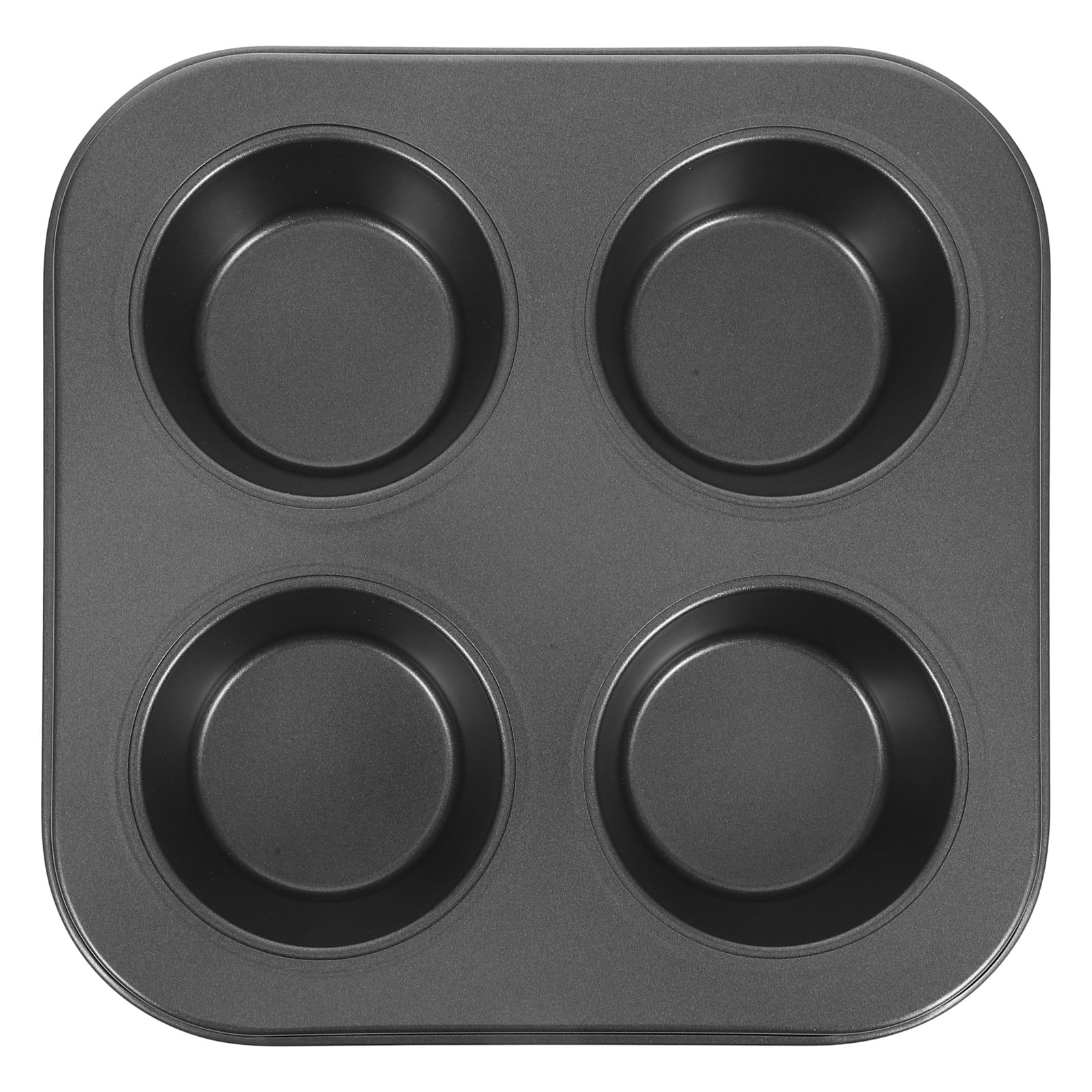 BRIGHTFUFU Muffin Cake Molds 4 Grids Oven Baking Tray Cupcake Non-stick ...