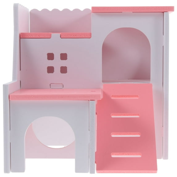 BRIGHTFUFU Pink Plastic Hamster House Toy for Pets Provides Comfortable ...