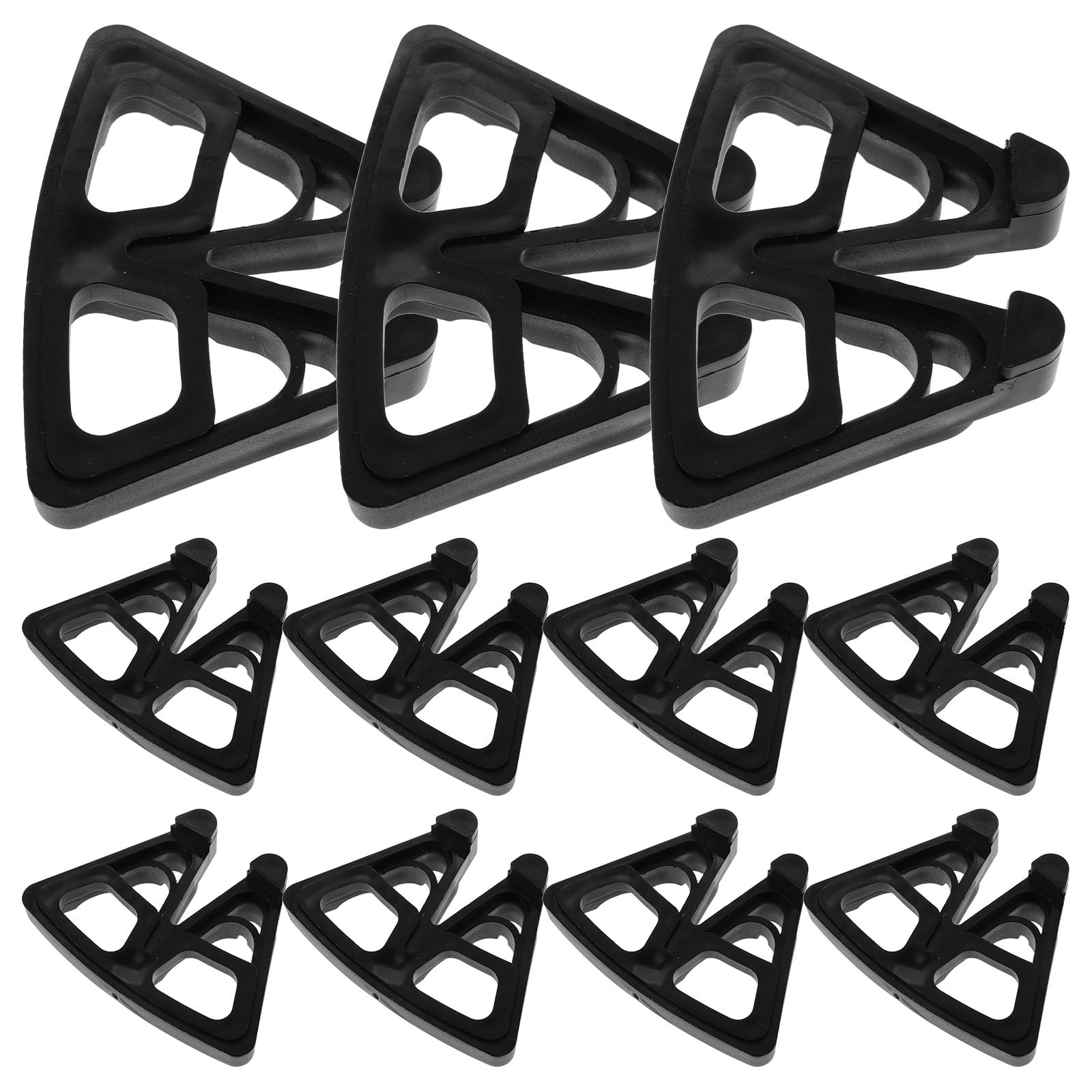 BRIGHTFUFU Planter Risers for Outdoor Pots 12Pcs Black Plastic Round ...