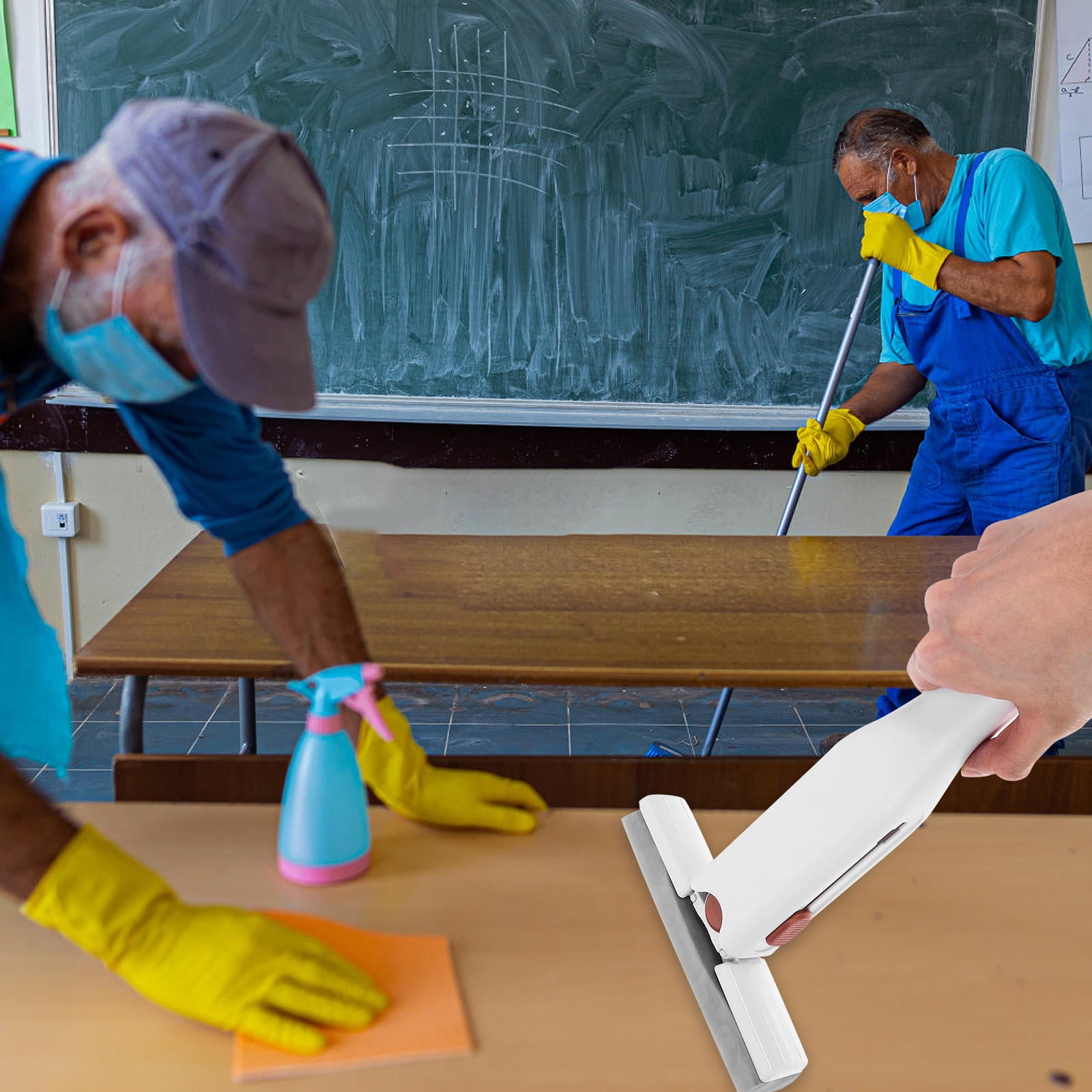 BRIGHTFUFU Portable Mini Mop 1Set Self Squeeze Sponge Mops for ...