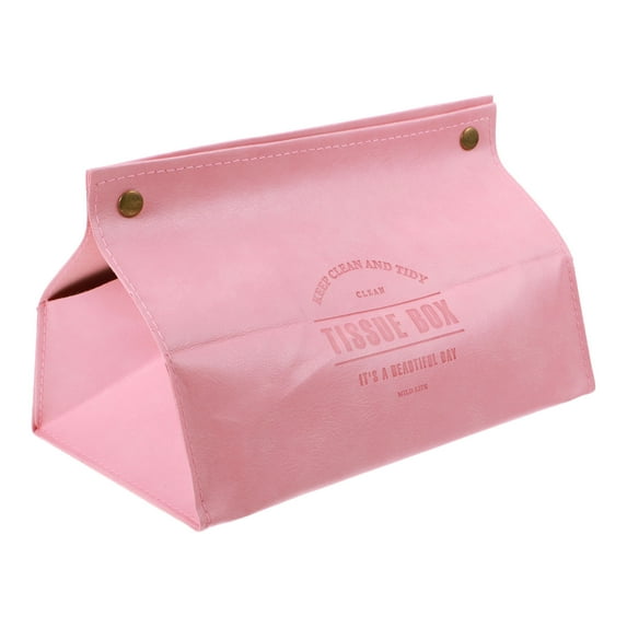 BRIGHTFUFU Practical Pink Tissue Box for Home and Car Storage ...