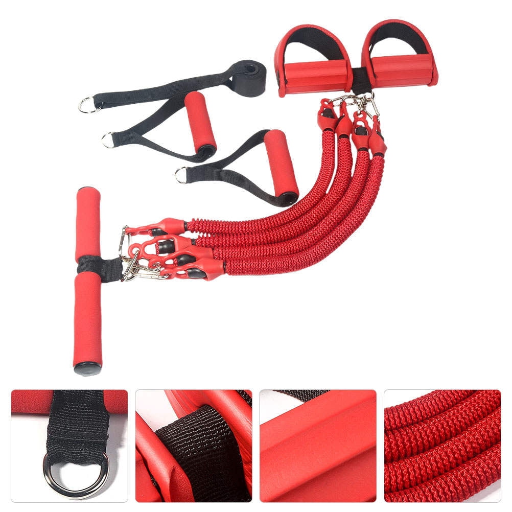 BRIGHTFUFU Fitness Pedal Pull Rope Red Latex 1 Set - Walmart.com