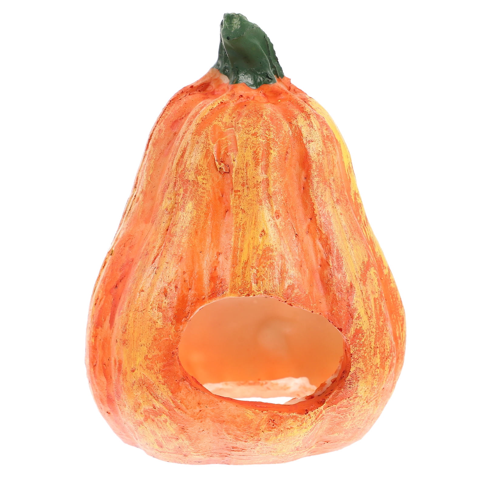 BRIGHTFUFU Pumpkin Fish Tank Ornament Decorative Shrimp Cave Resin ...