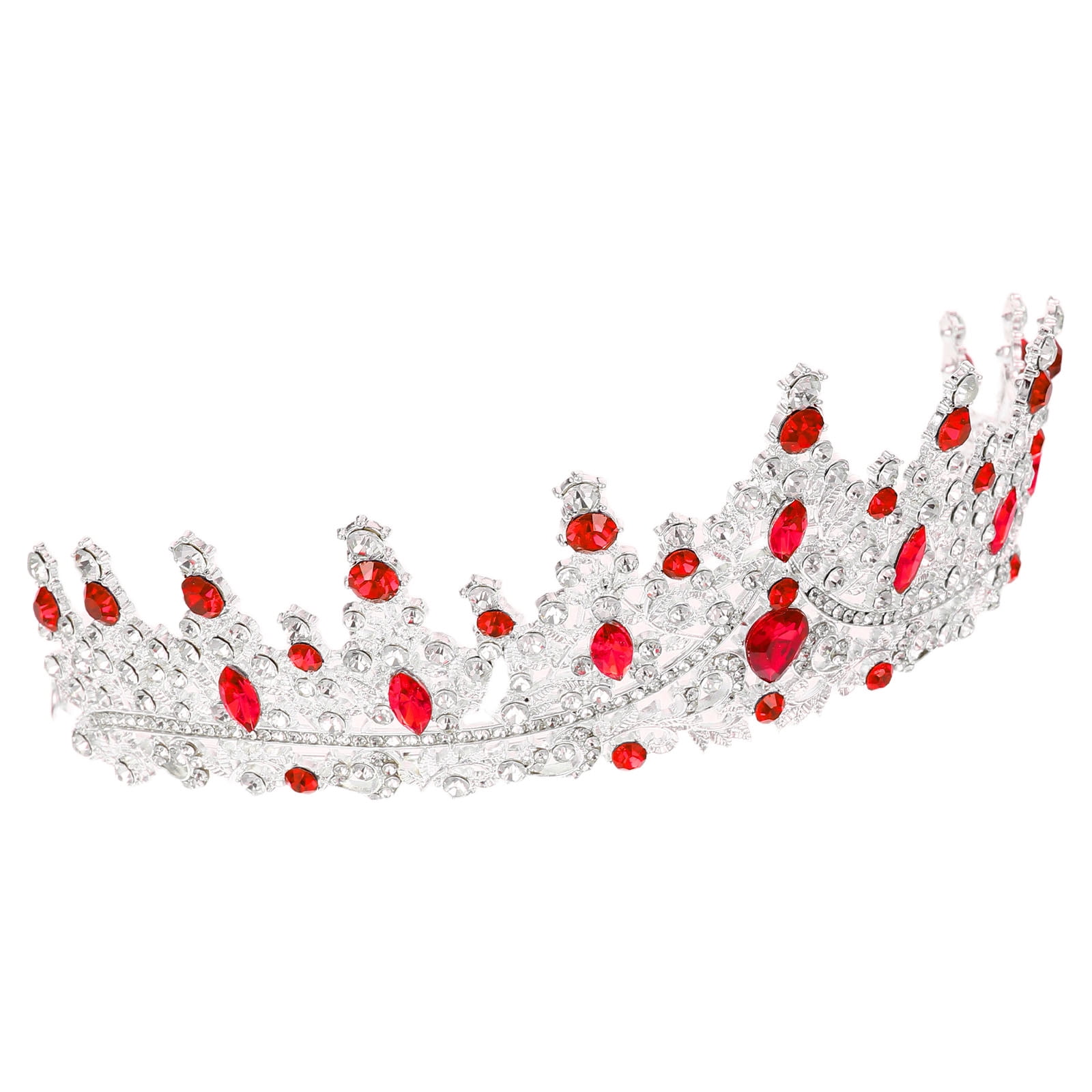 BRIGHTFUFU Rhinestone Princess Tiara Set for Parties with Comfortable ...