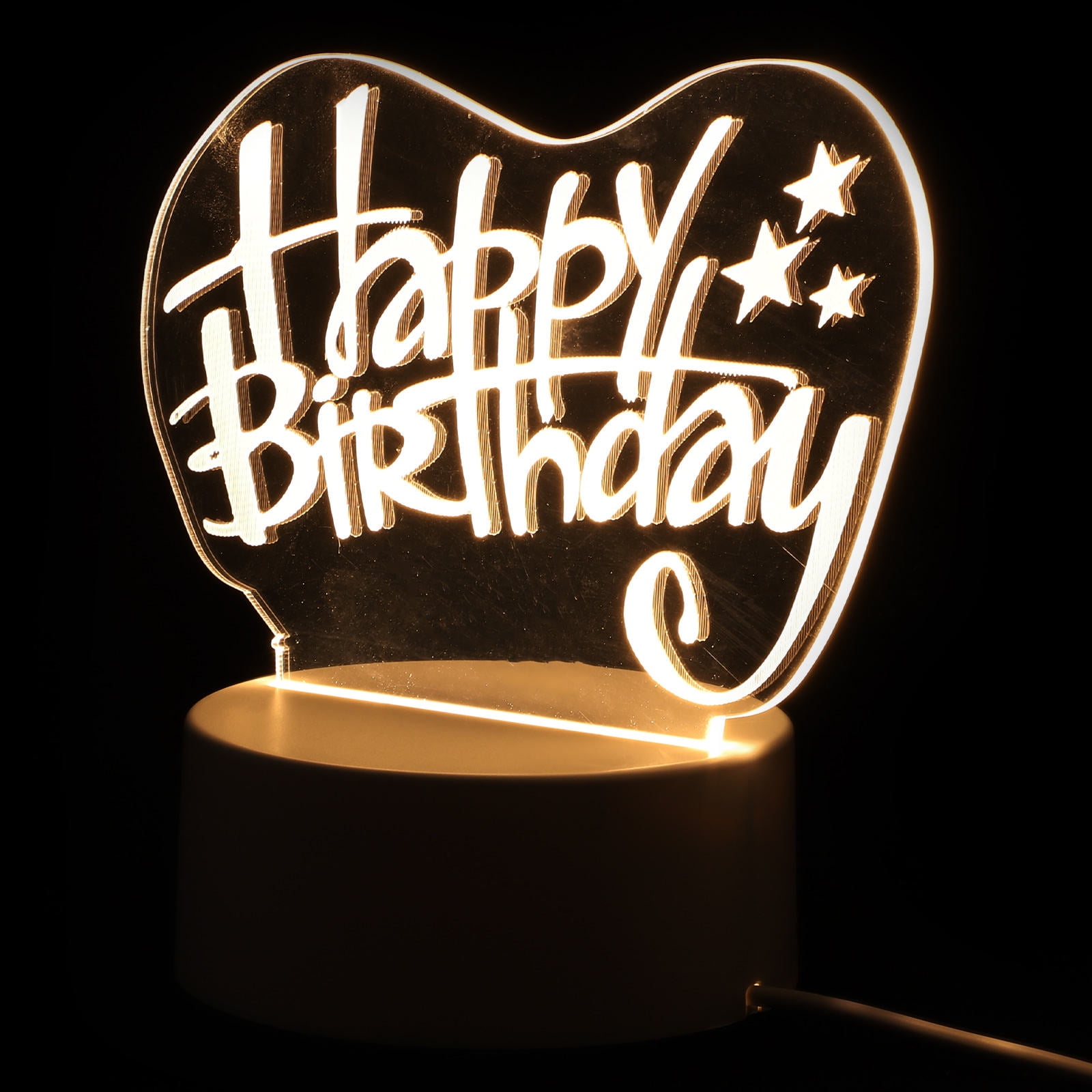 BRIGHTFUFU Romantic 3D Night Light 14.5X11.5In Acrylic Led Lamp for ...