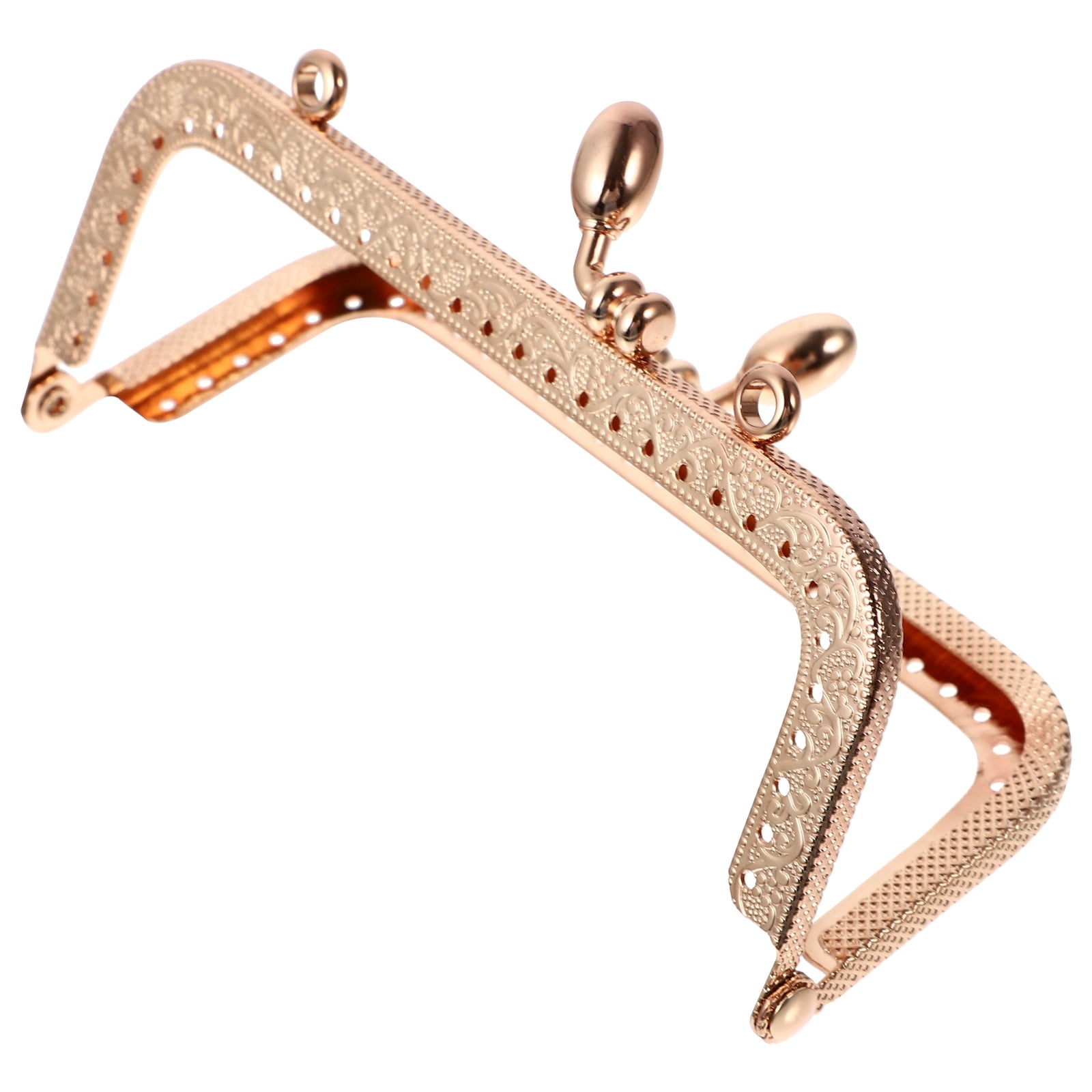 BRIGHTFUFU Rose Gold Metal Bag Handle for DIY Handbag Replacement ...