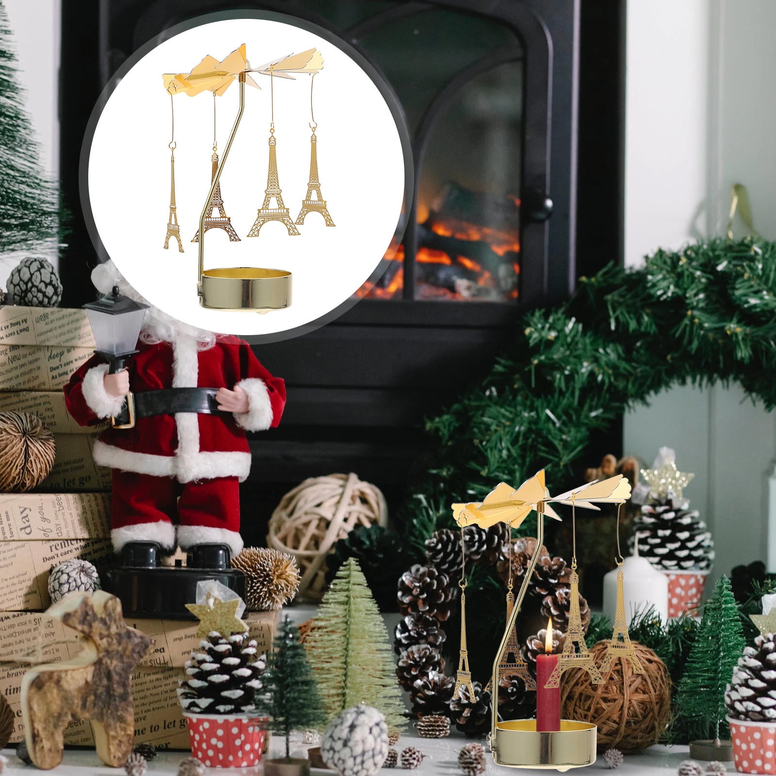 BRIGHTFUFU Rotatable Candle Holder Simple Candle Display Rack 1Pc ...